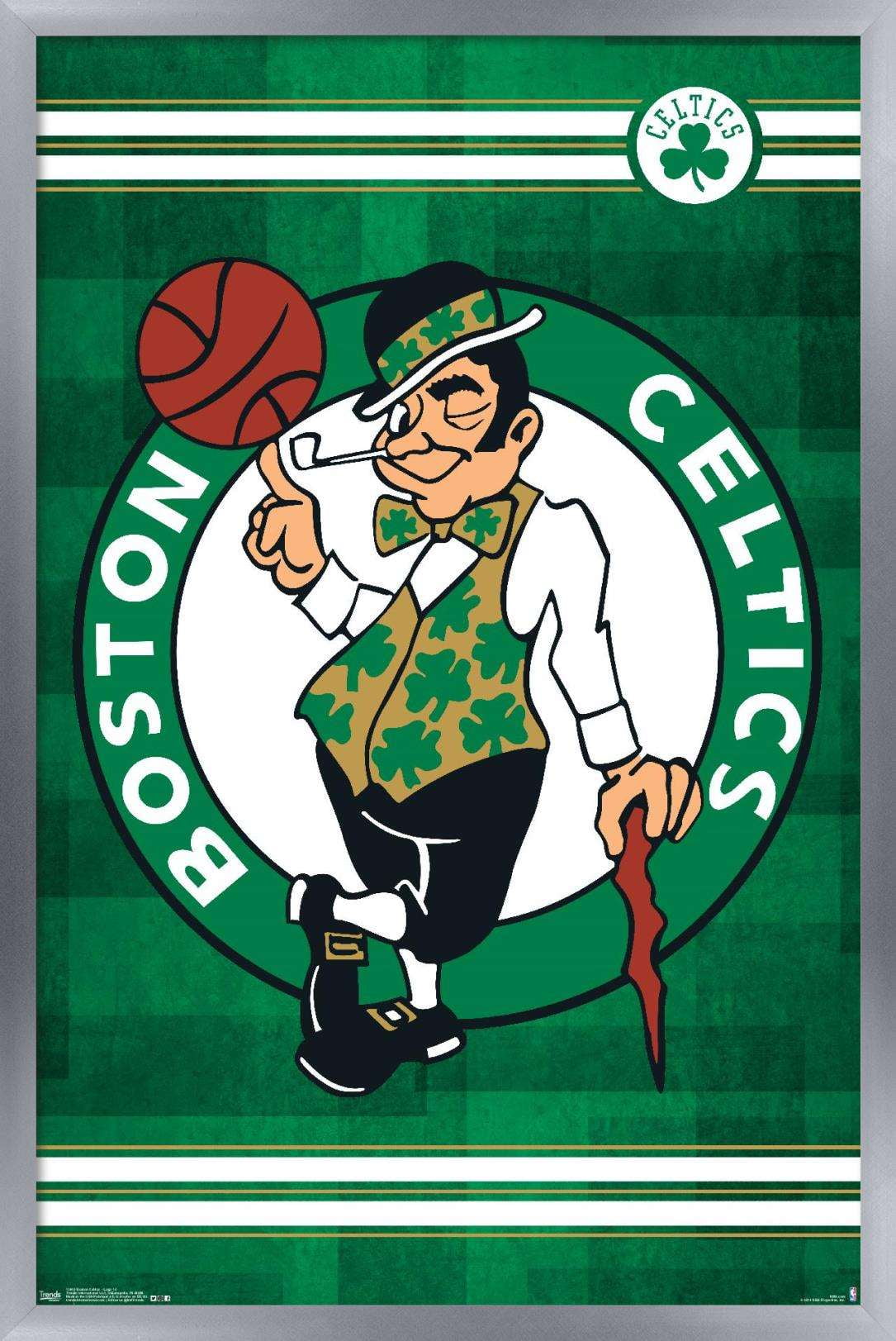 NBA Boston Celtics - Logo 14 Wall Poster, 14.725" x 22.375", Framed ...