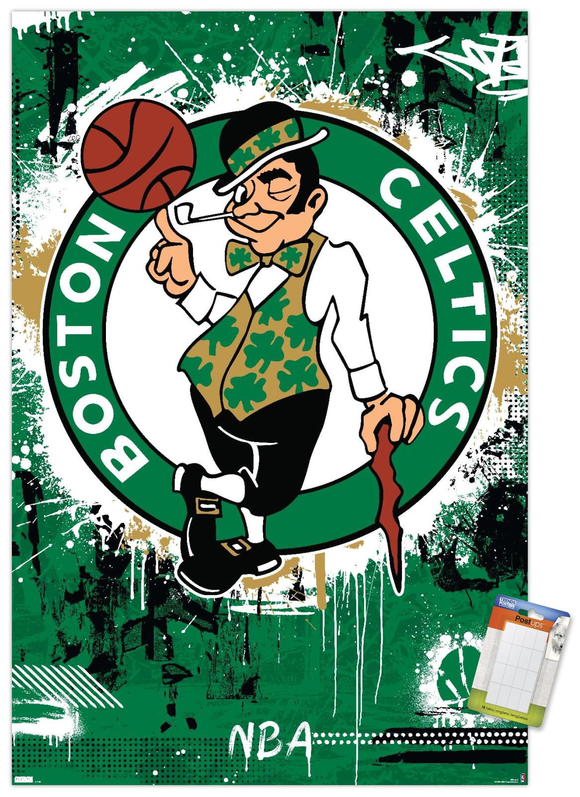 NBA Boston Celtics - Maximalist Logo 23 Wall Poster, 14.725" x 22.375 ...