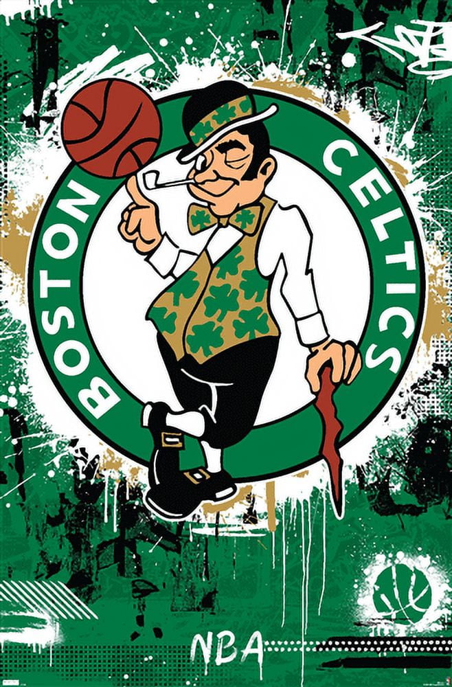 NBA Boston Celtics - Maximalist Logo 23 Wall Poster, 14.725" x 22.375 ...