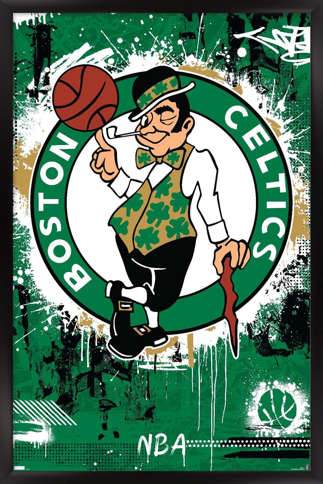 NBA Boston Celtics - Maximalist Logo 23 Wall Poster, 22.375" x 34 ...