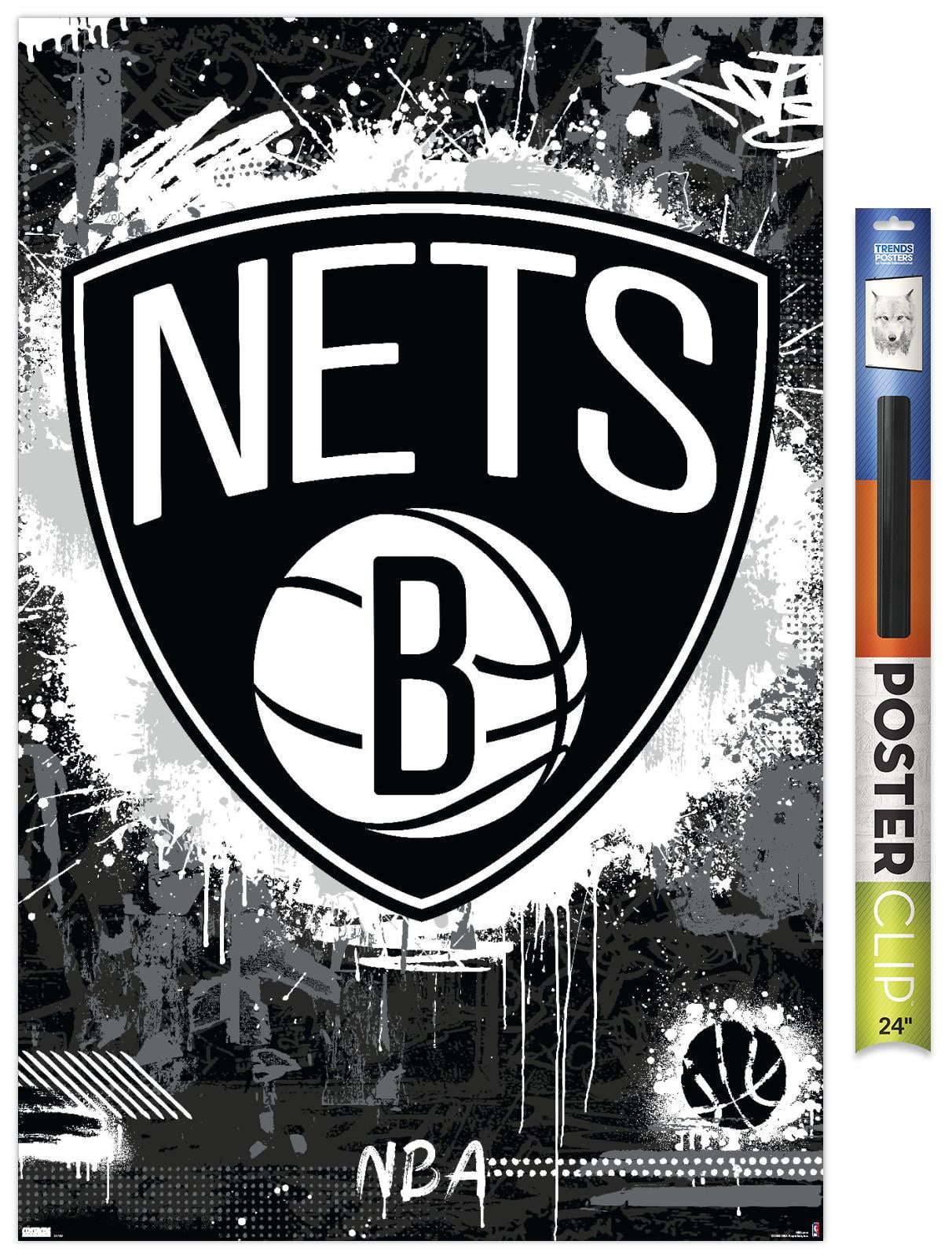 NBA Brooklyn Nets - Maximalist Logo 23 Wall Poster, 22.375" x 34 ...