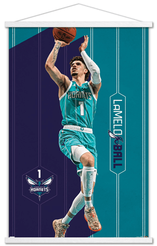 NBA Charlotte Hornets - LaMelo Ball 23 Wall Poster with Magnetic Frame ...