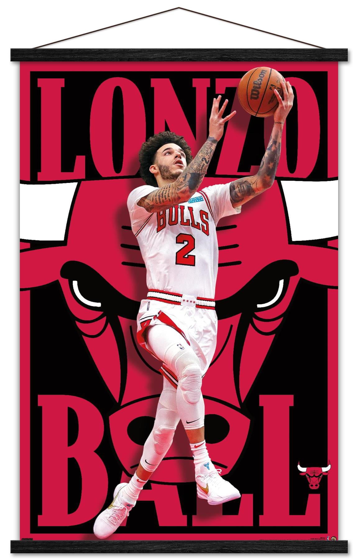 NBA Chicago Bulls - Lonzo Ball 22 Wall Poster with Magnetic Frame, 22. ...