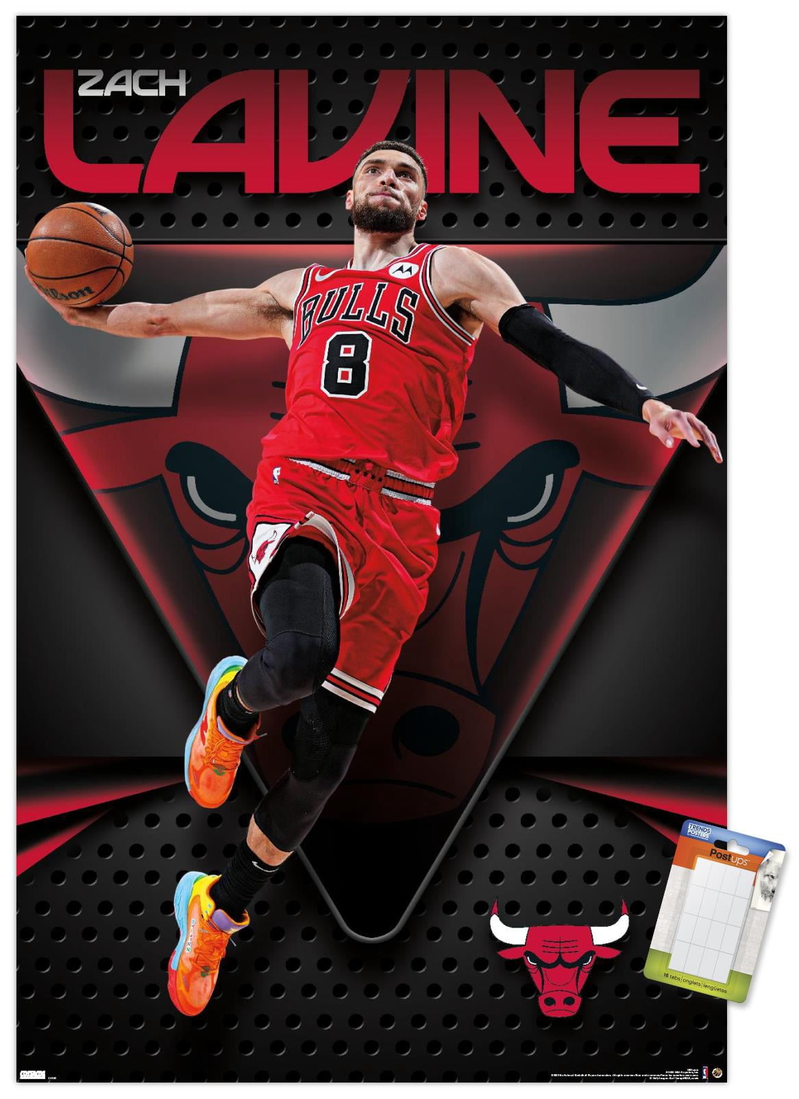 NBA Chicago Bulls - Zach LaVine 23 Wall Poster, 14.725" x 22.375 ...