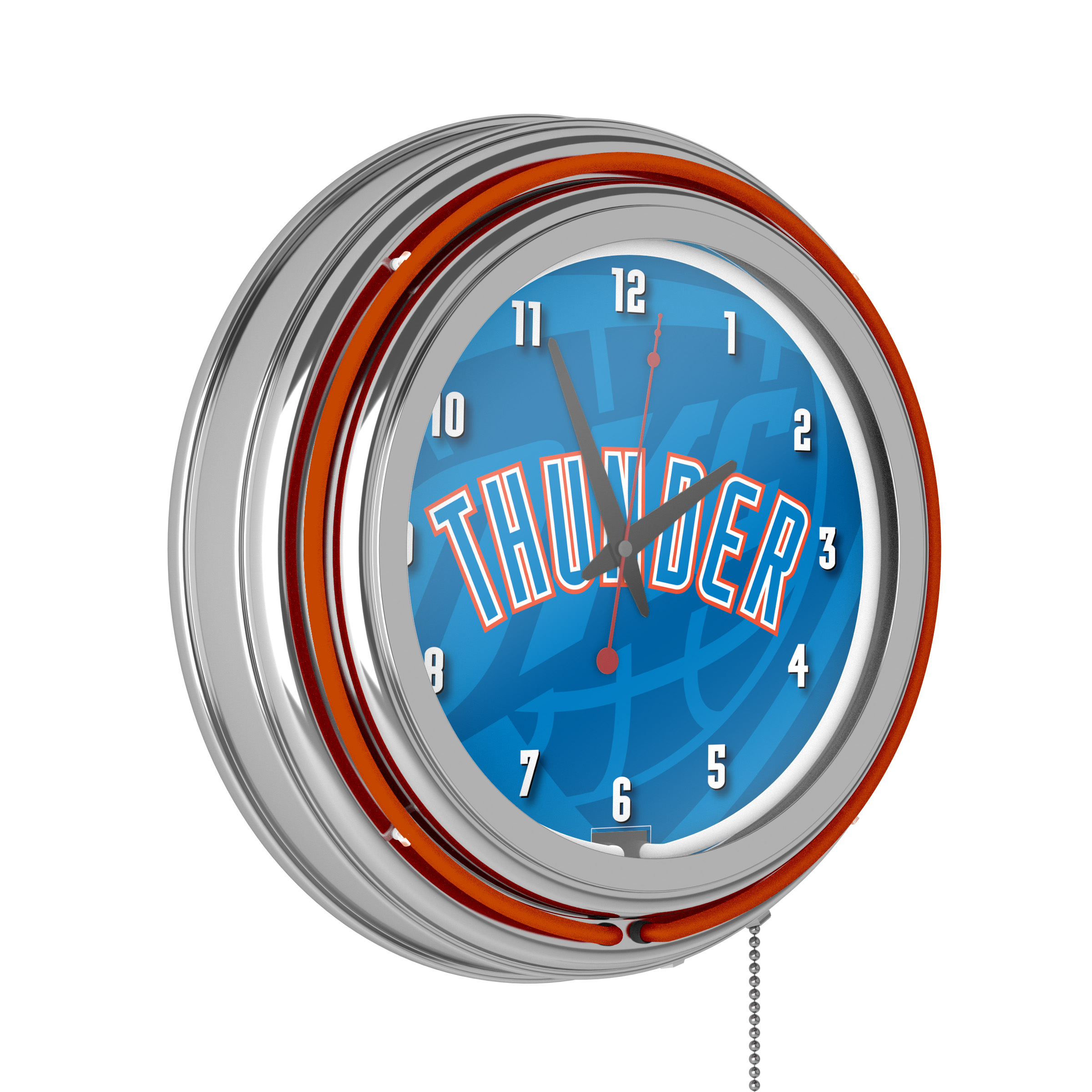 NBA Chrome Double Rung Neon Clock - Fade - Oklahoma City Thunder ...