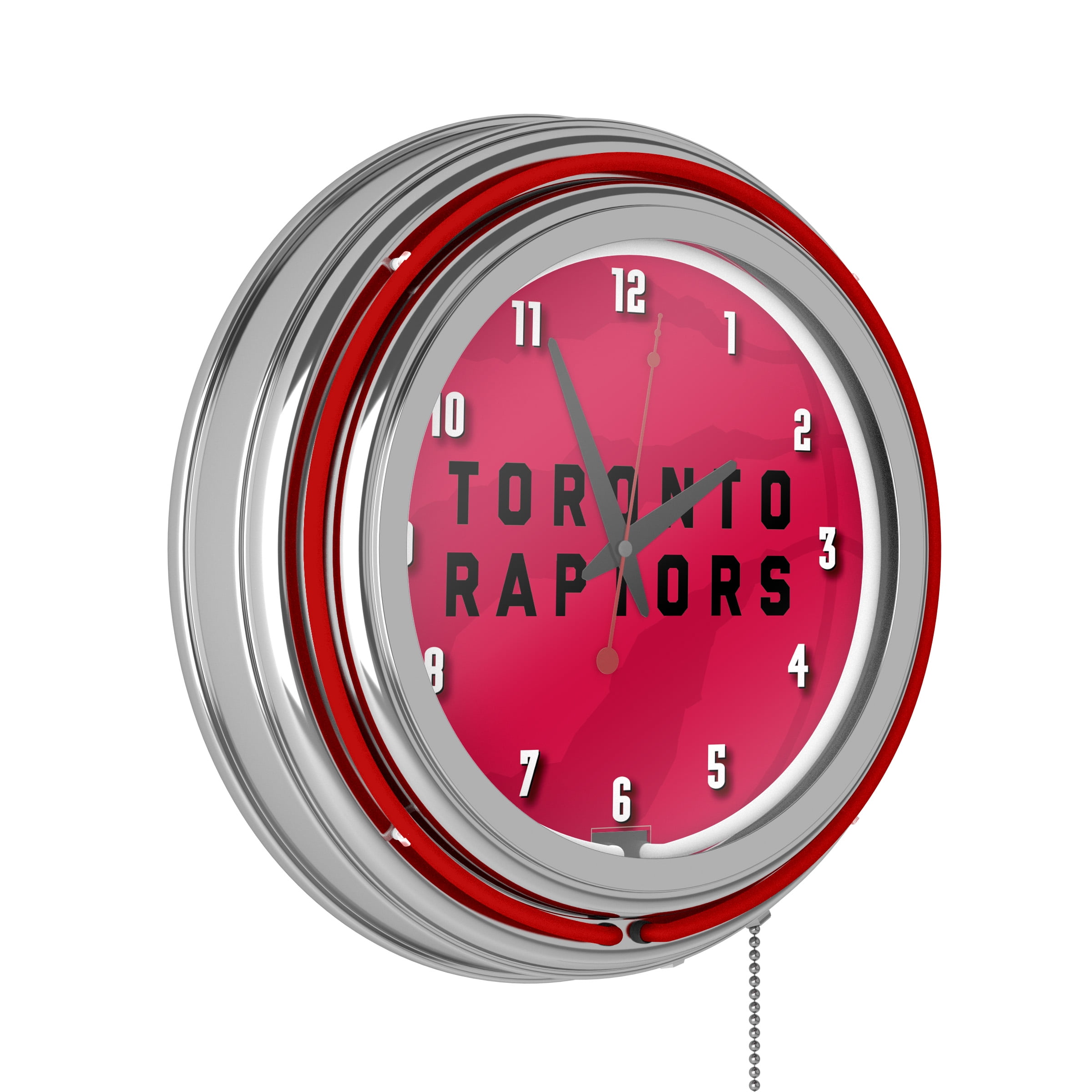 NBA Chrome Double Rung Neon Clock - Fade - Toronto Raptors - Walmart.com