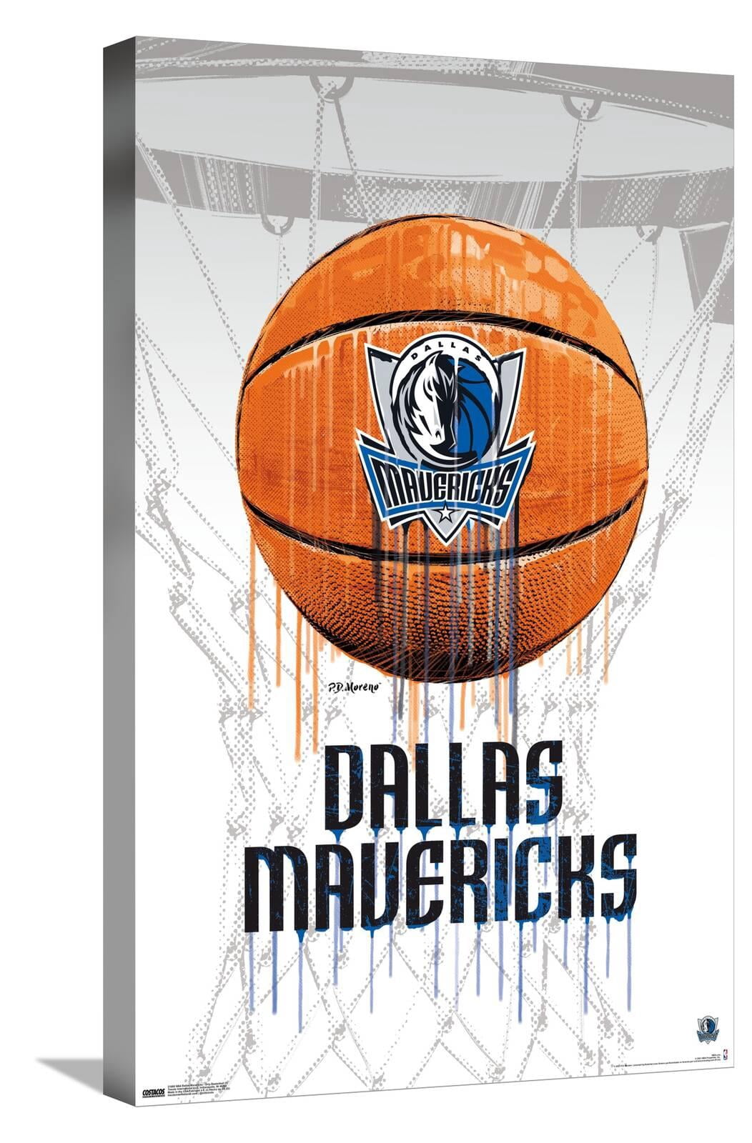 NBA Dallas Mavericks - Drip Basketball 21 Canvas Wall Poster, 14.725" x ...