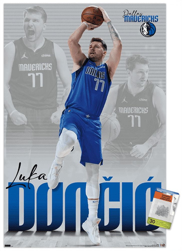 NBA Dallas Mavericks - Luka Doncic 22 Wall Poster with Push Pins, 22. ...