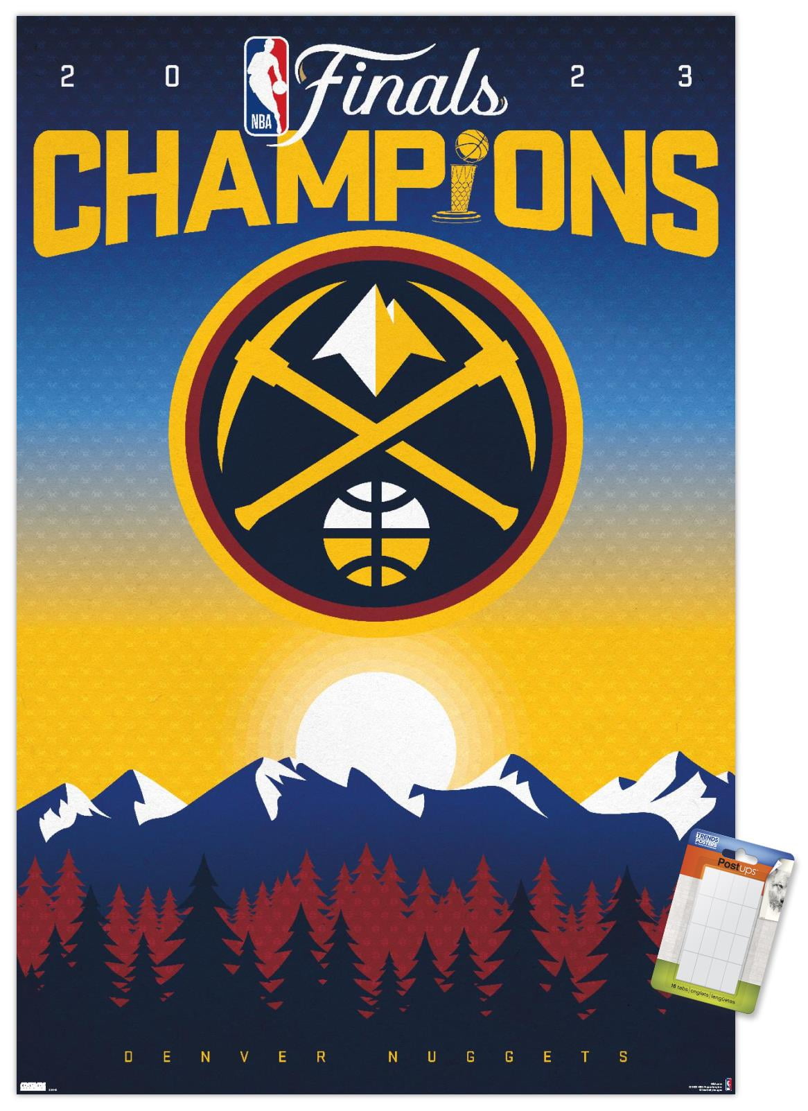 NBA Denver Nuggets - 2023 NBA Finals Team Logo Wall Poster, 14.725" x ...