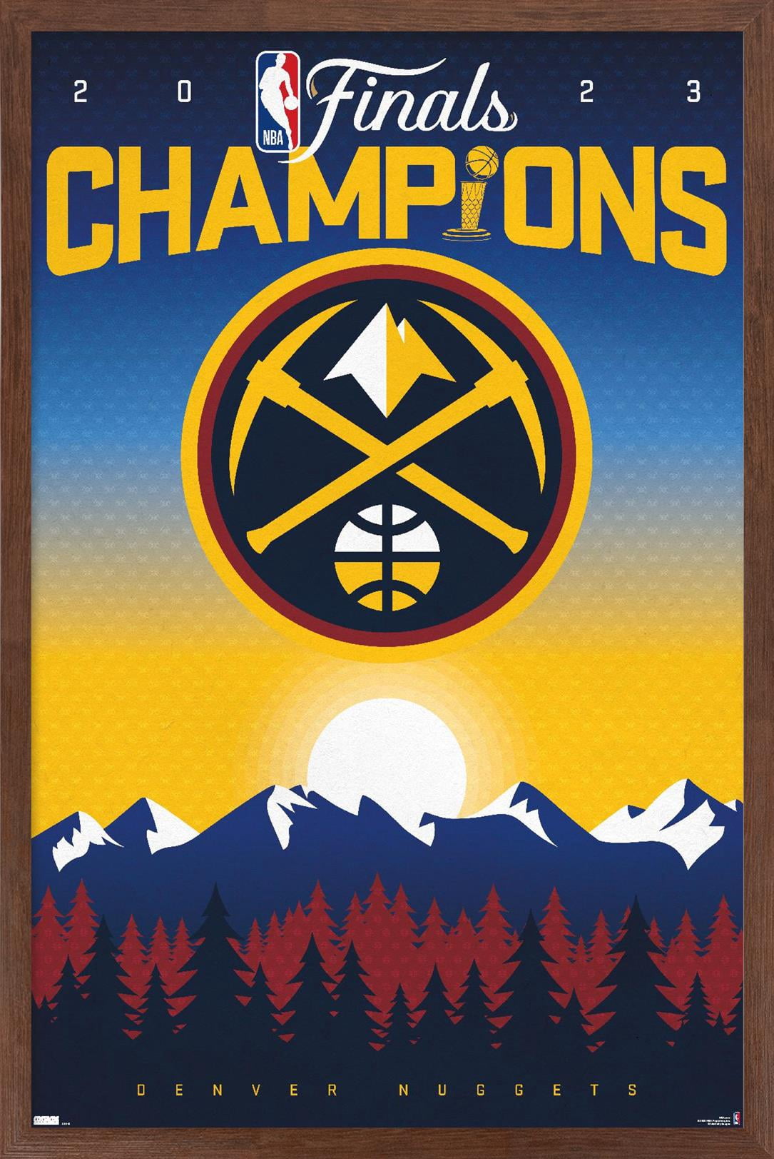 NBA Denver Nuggets - 2023 NBA Finals Team Logo Wall Poster, 22.375" x ...
