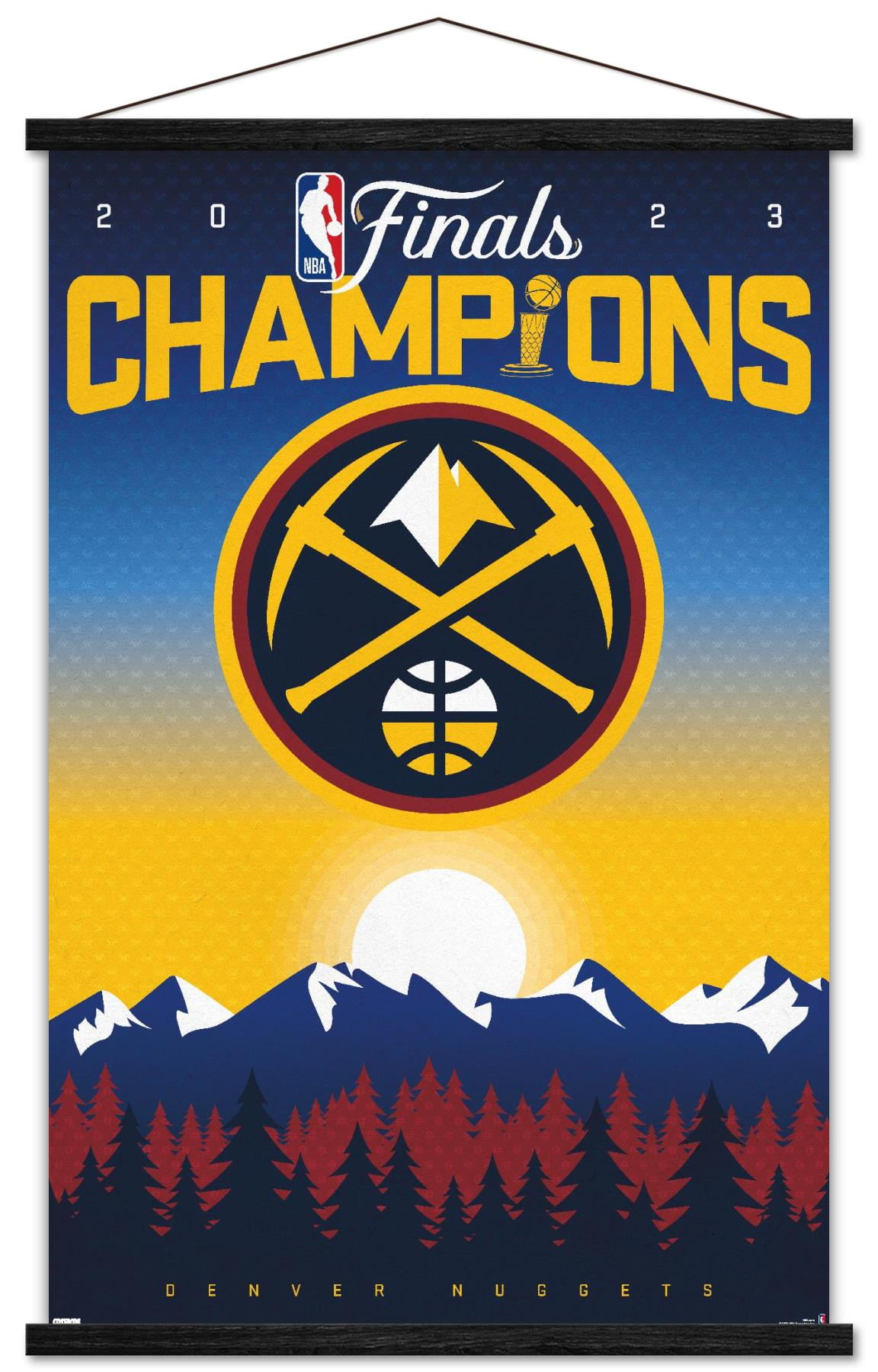 NBA Denver Nuggets - 2023 NBA Finals Team Logo Wall Poster with ...