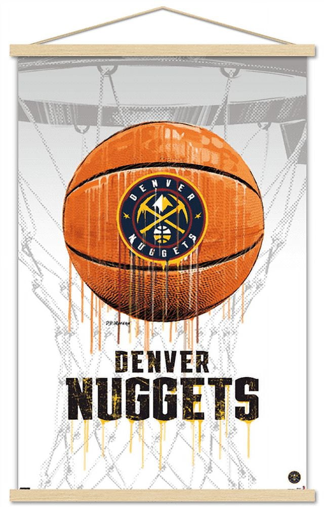 NBA Denver Nuggets - Drip Basketball 21 Wall Poster with Magnetic Frame ...