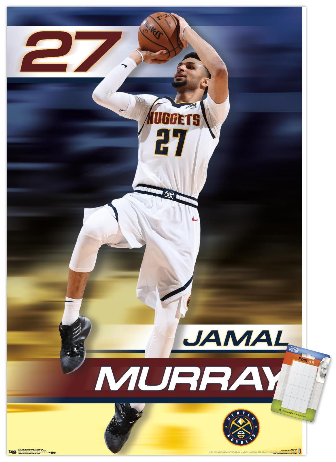 NBA Denver Nuggets - Jamal Murray 19 Wall Poster, 22.375" x 34 ...
