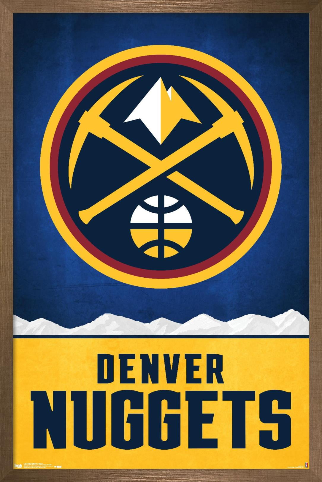 NBA Denver Nuggets - Logo 18 Wall Poster, 22.375" x 34", Framed ...