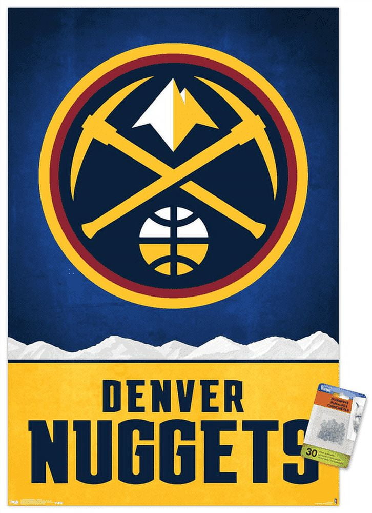 NBA Denver Nuggets - Logo 18 Wall Poster with Push Pins, 22.375" x 34 ...