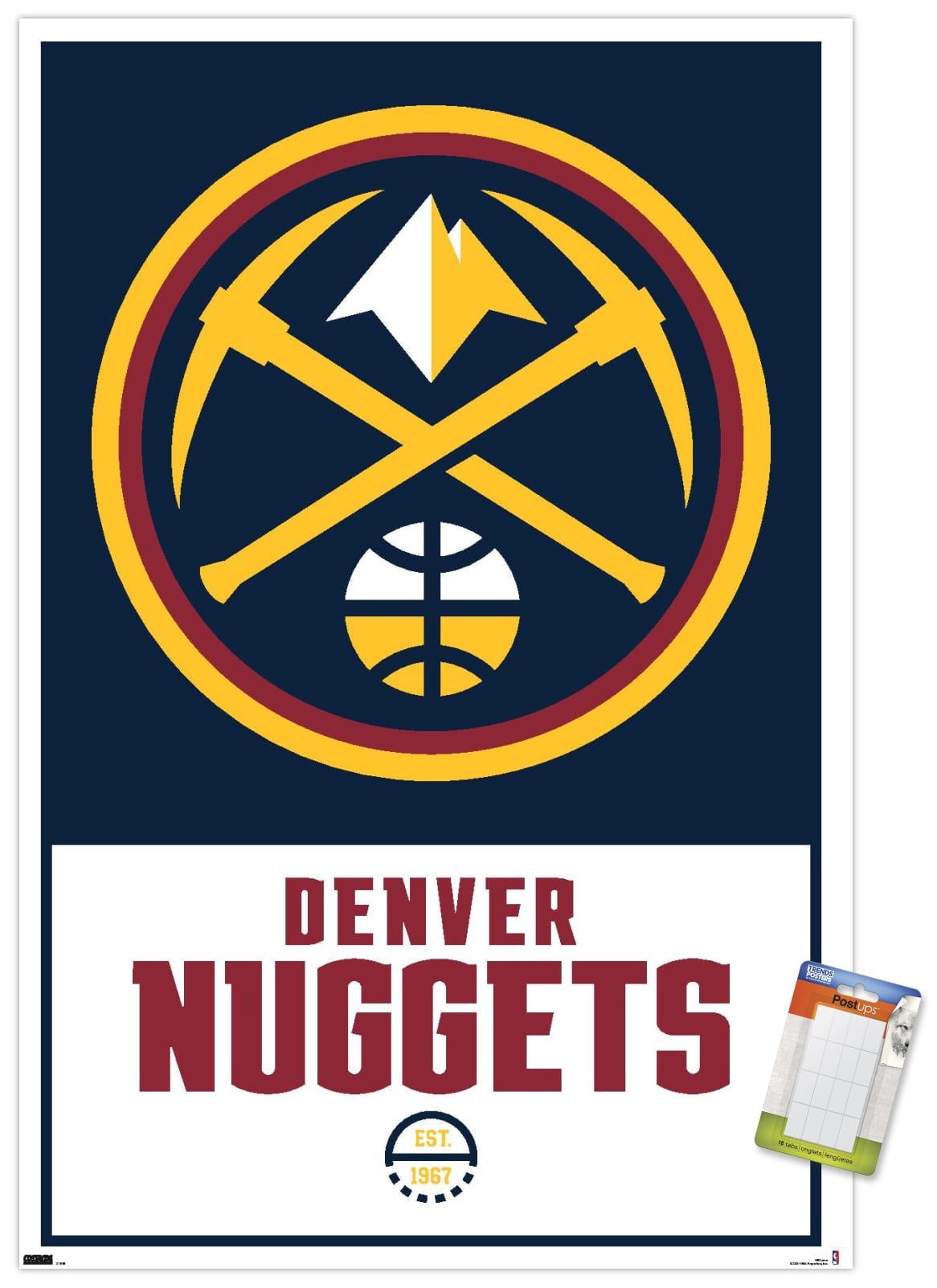 NBA Denver Nuggets - Logo 21 Wall Poster, 22.375" x 34" - Walmart.com