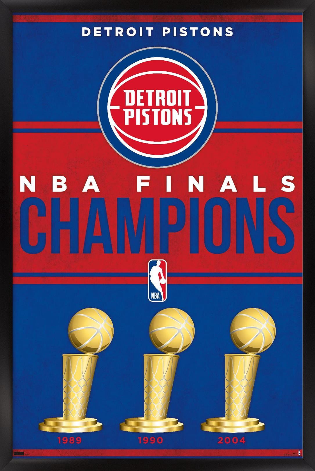 NBA Detroit Pistons - Champions 23 Wall Poster, 14.725" x 22.375 ...
