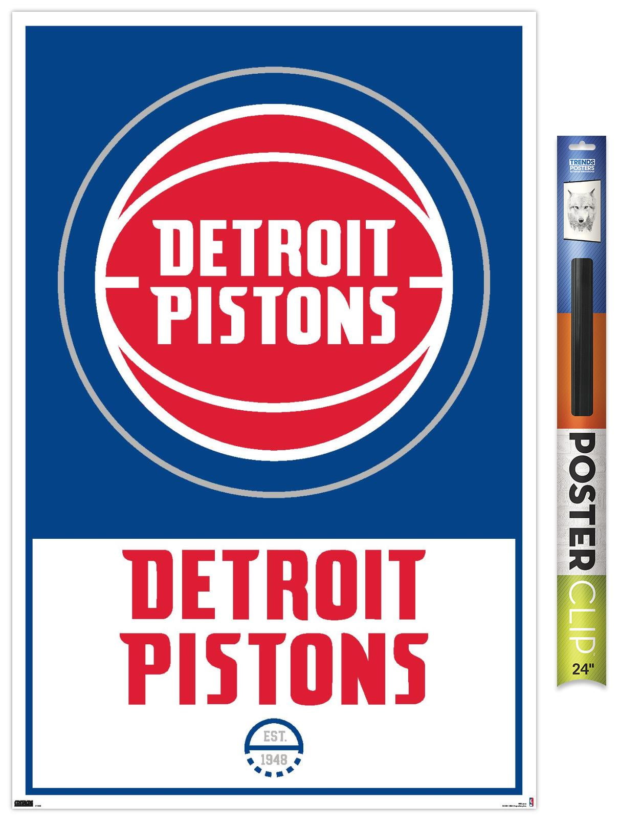 NBA Detroit Pistons - Logo 21 Wall Poster, 22.375" x 34" - Walmart.com