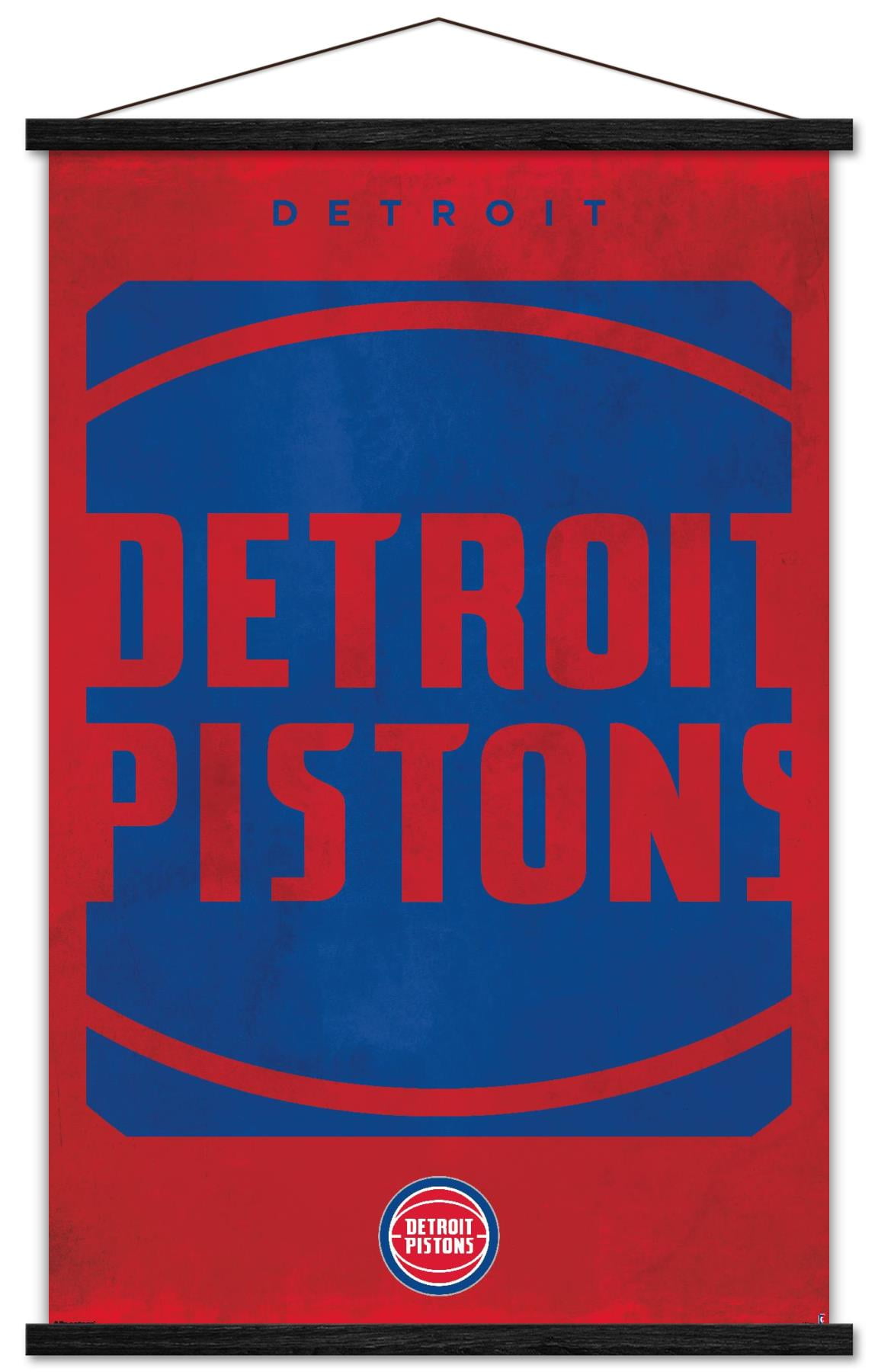 NBA Detroit Pistons - Logo 25 Wall Poster with Magnetic Frame, 22.375 ...