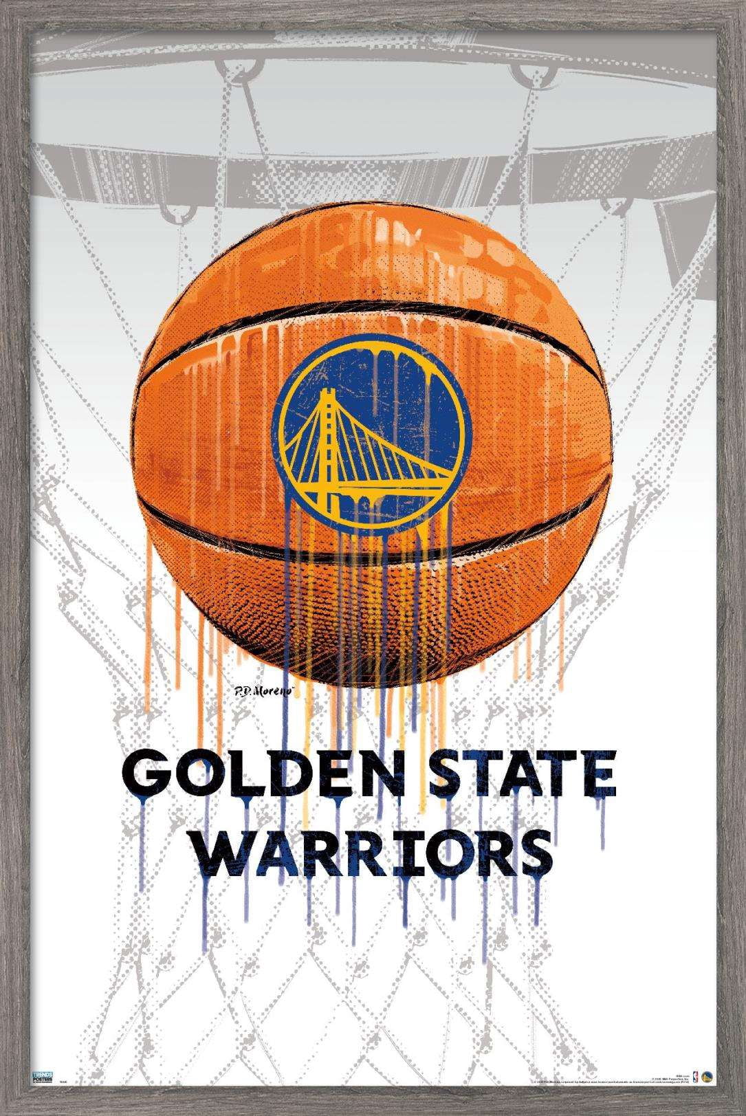 NBA Golden State Warriors - Drip Ball 20 Wall Poster, 14.725" x 22.375 ...