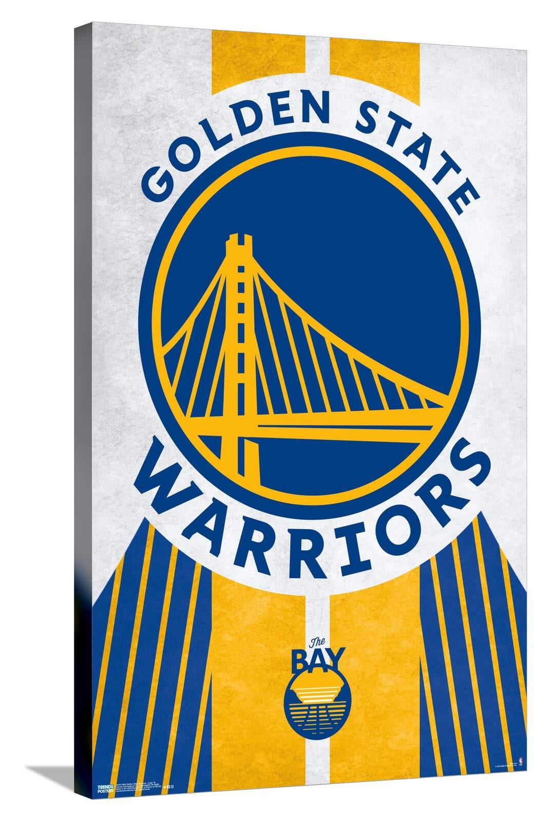 NBA Golden State Warriors - Logo 19 Canvas Wall Poster, 22.375" x 34 ...