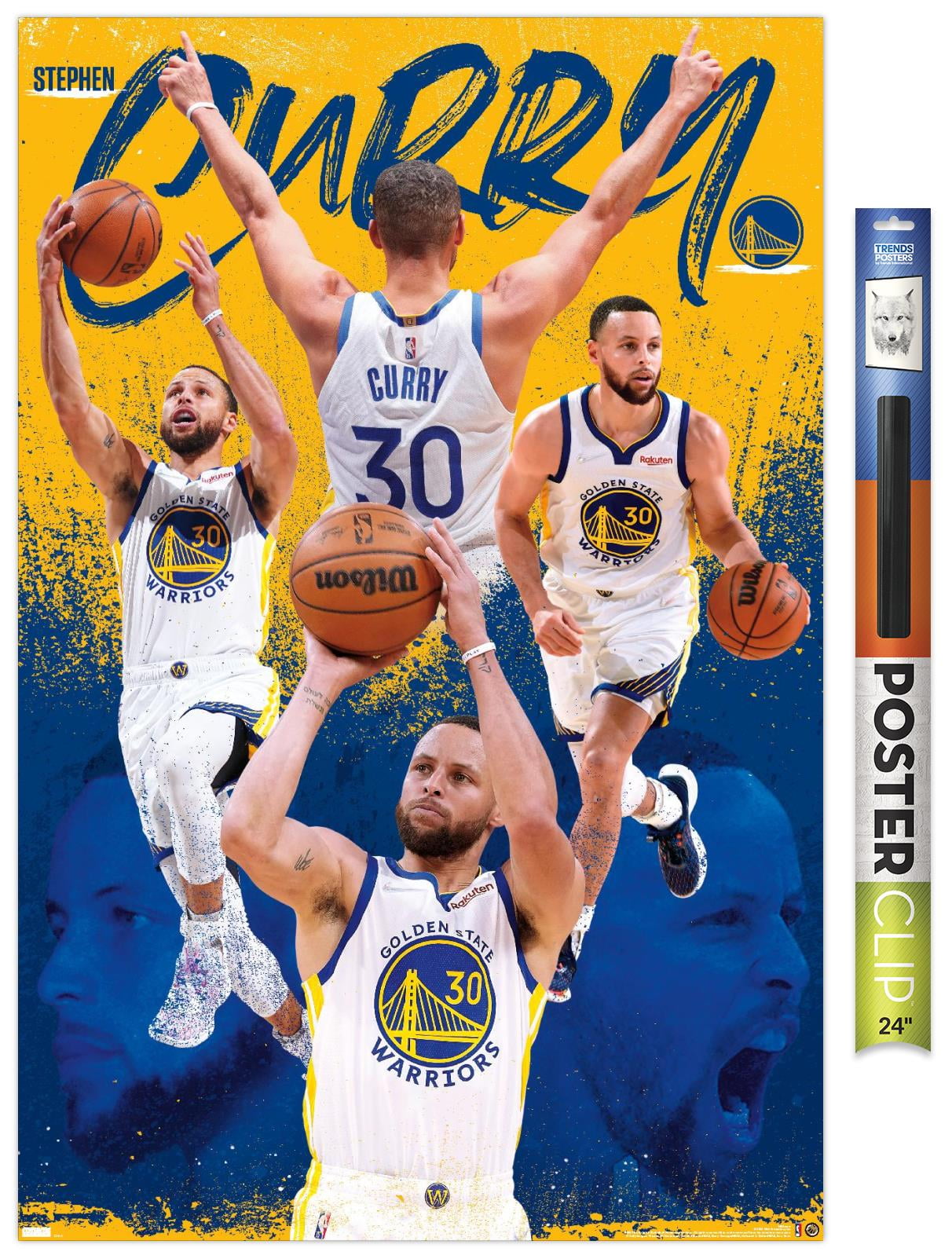 NBA Golden State Warriors - Stephen Curry 22 Wall Poster, 22.375" x 34 ...