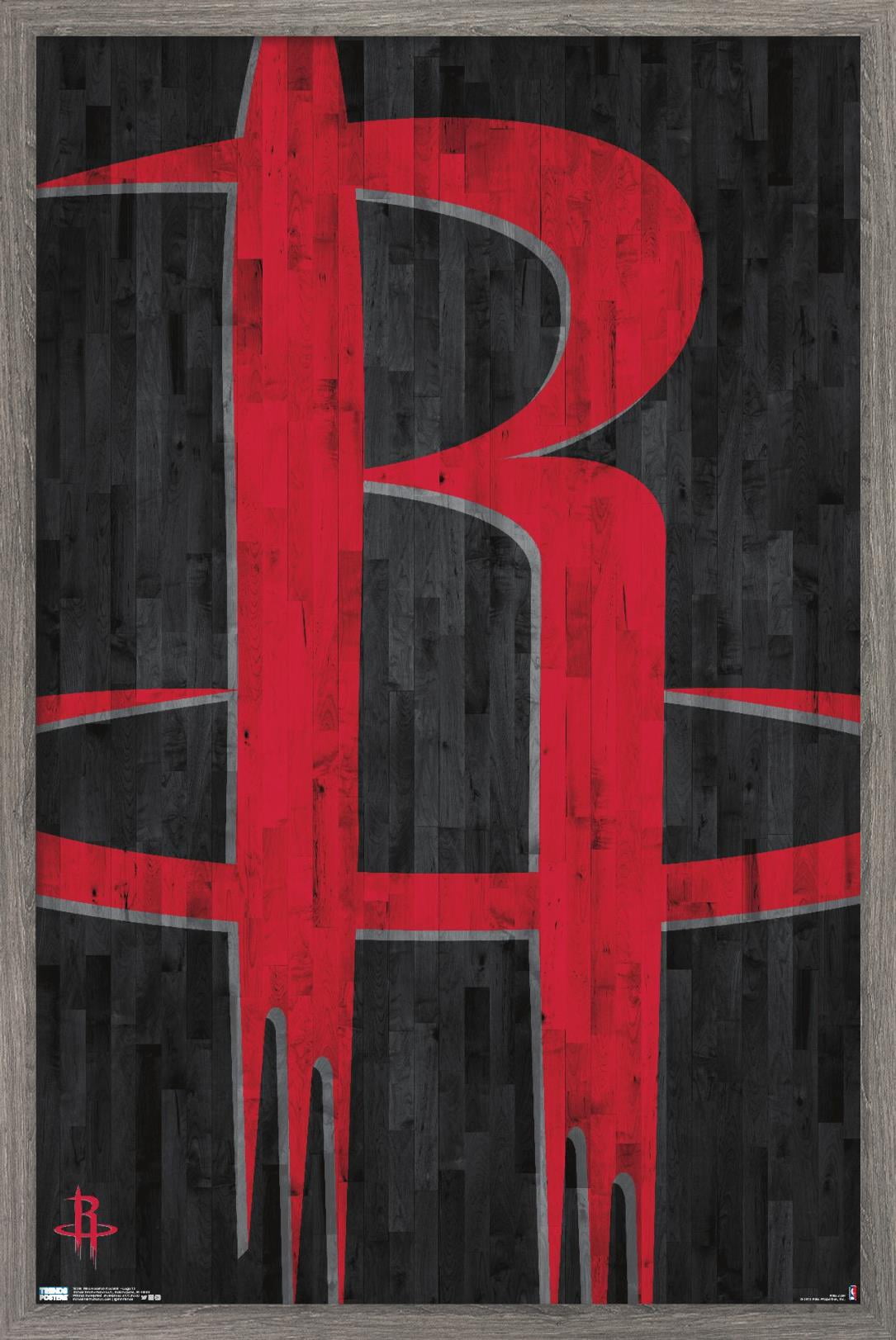 NBA Houston Rockets - Logo 19 Wall Poster, 22.375" x 34" Framed ...