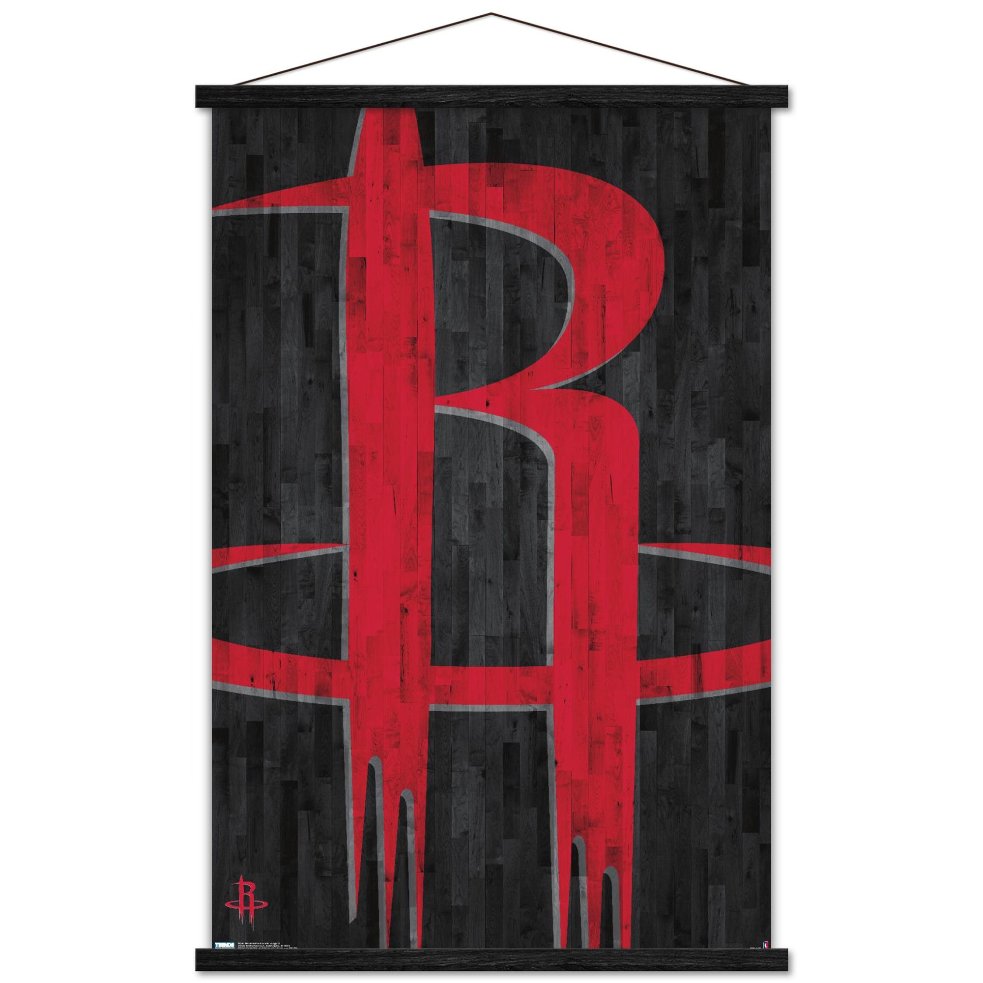 NBA Houston Rockets - Logo 19 Wall Poster with Wooden Magnetic Frame ...
