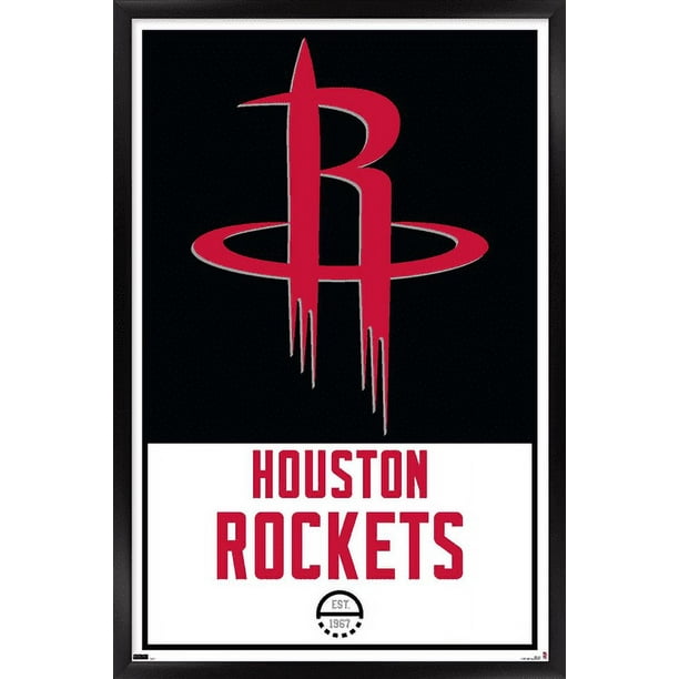 NBA Houston Rockets - Logo 21 Wall Poster, 22.375" x 34", Framed ...