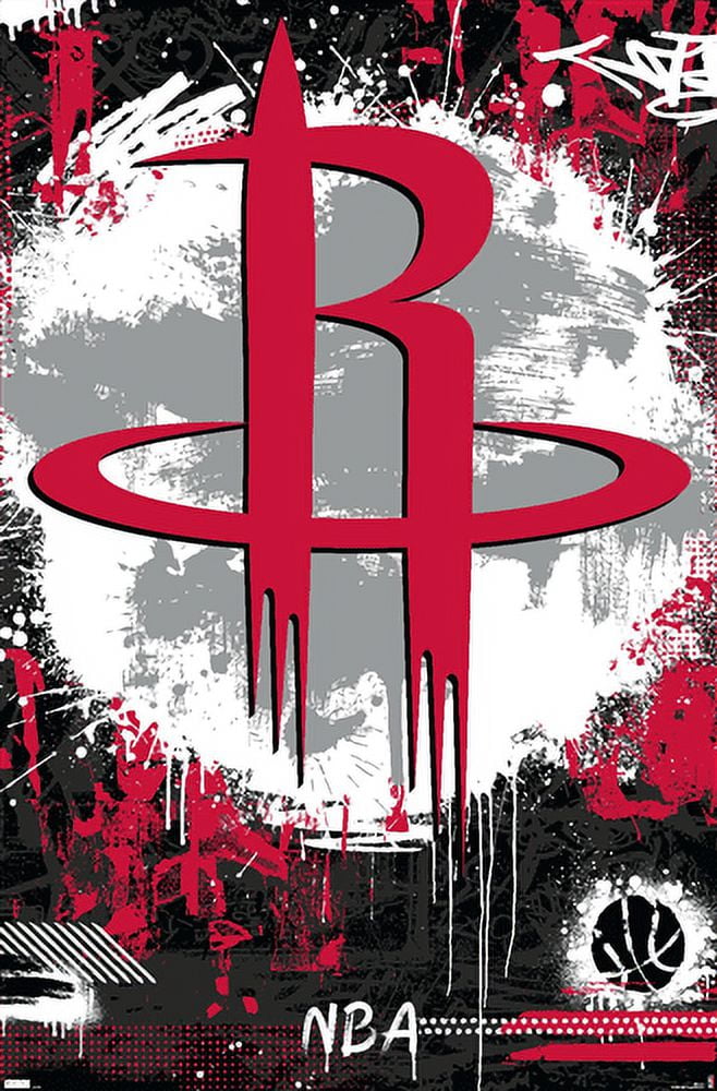 NBA Houston Rockets - Maximalist Logo 23 Wall Poster, 14.725" x 22.375 ...