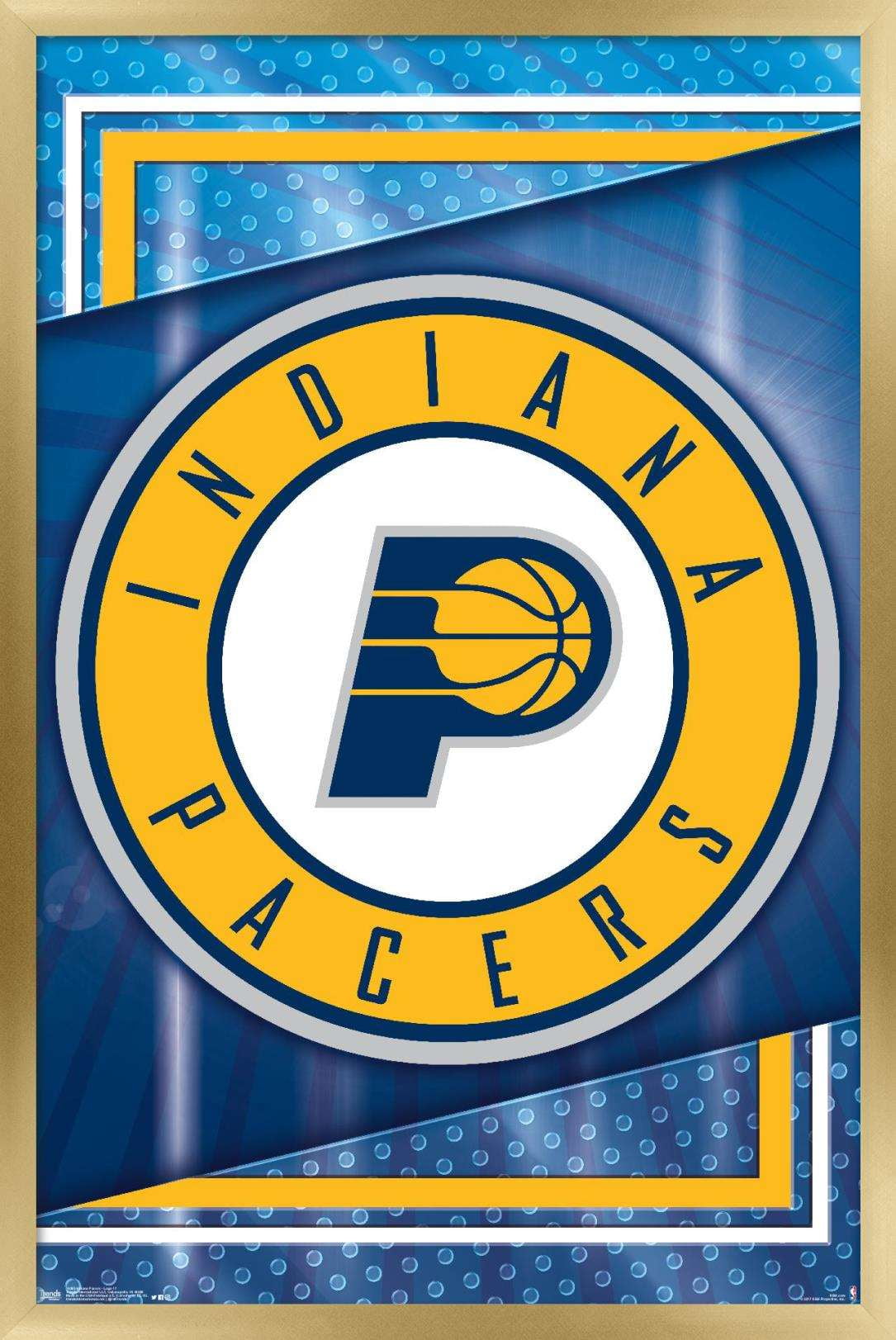 NBA Indiana Pacers - Logo 17 Wall Poster, 14.725" x 22.375", Framed ...