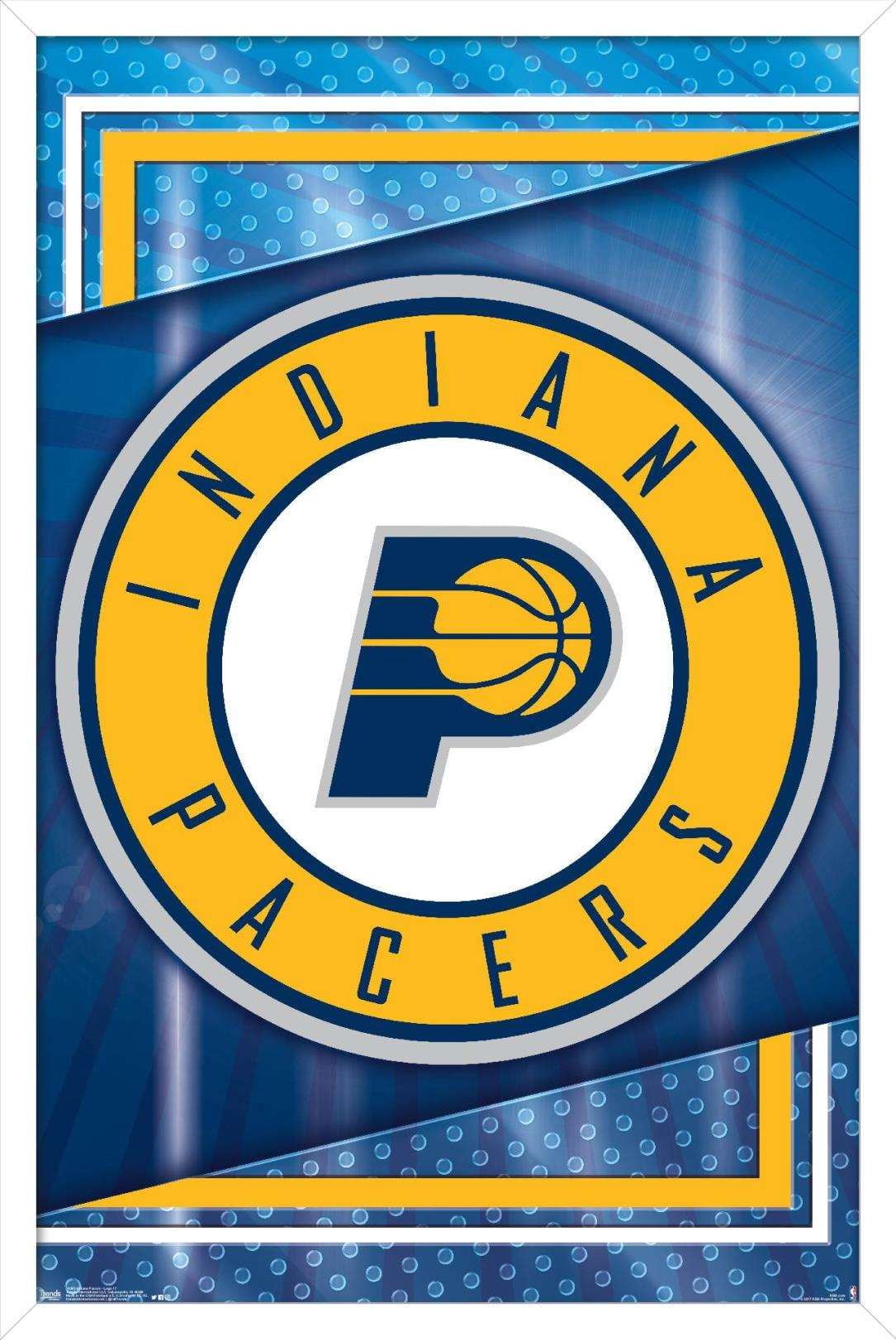 NBA Indiana Pacers - Logo 17 Wall Poster, 14.725" x 22.375", Framed ...