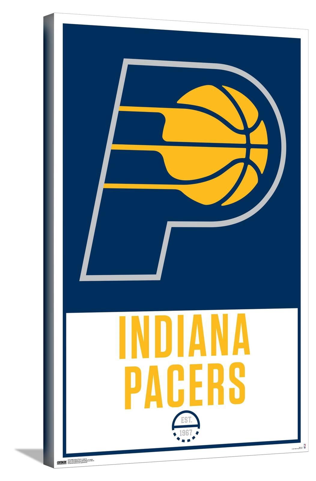 NBA Indiana Pacers - Logo 21 Canvas Wall Poster, 22.375" x 34 ...