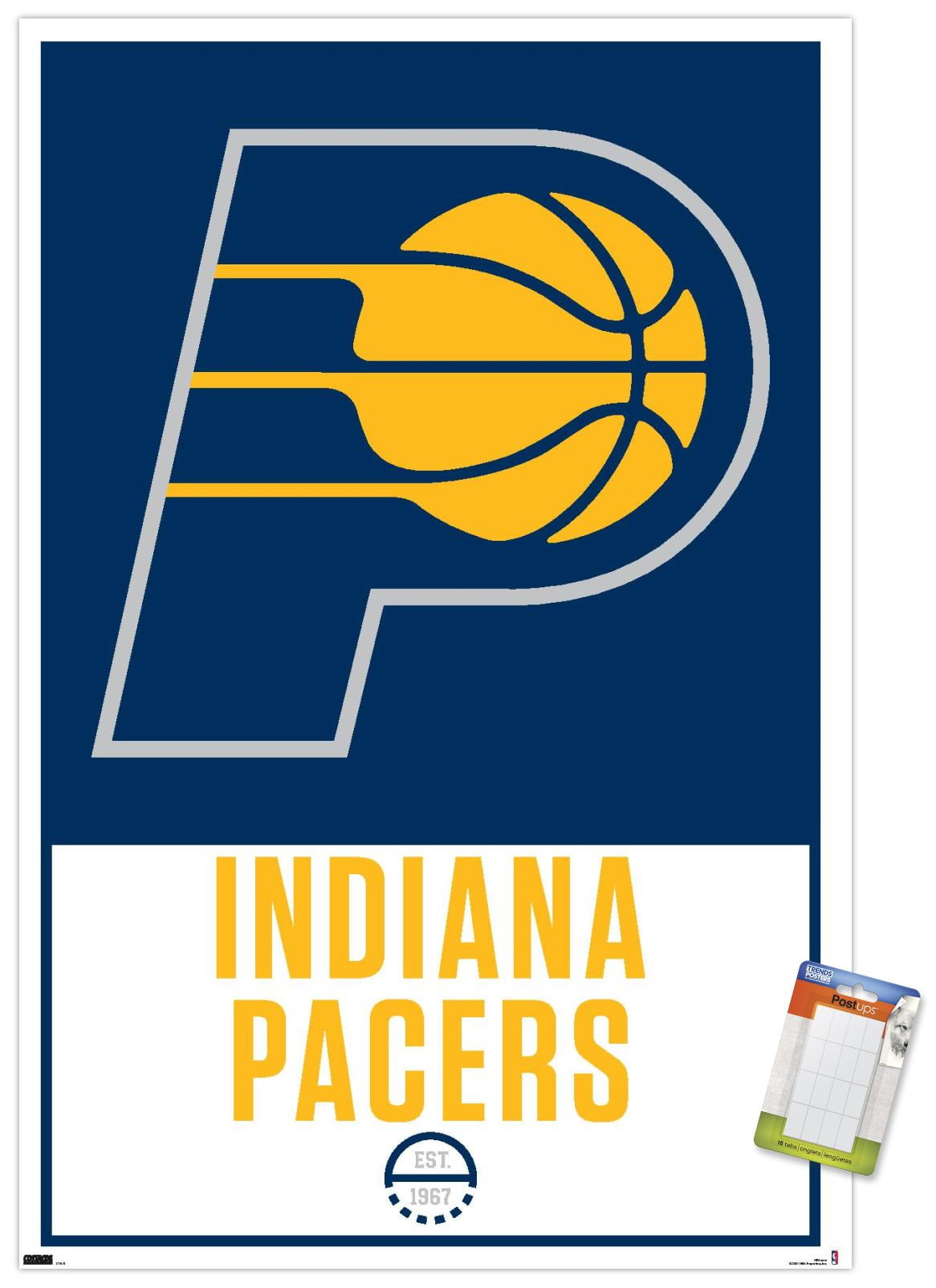 NBA Indiana Pacers - Logo 21 Wall Poster, 14.725" x 22.375" - Walmart.com
