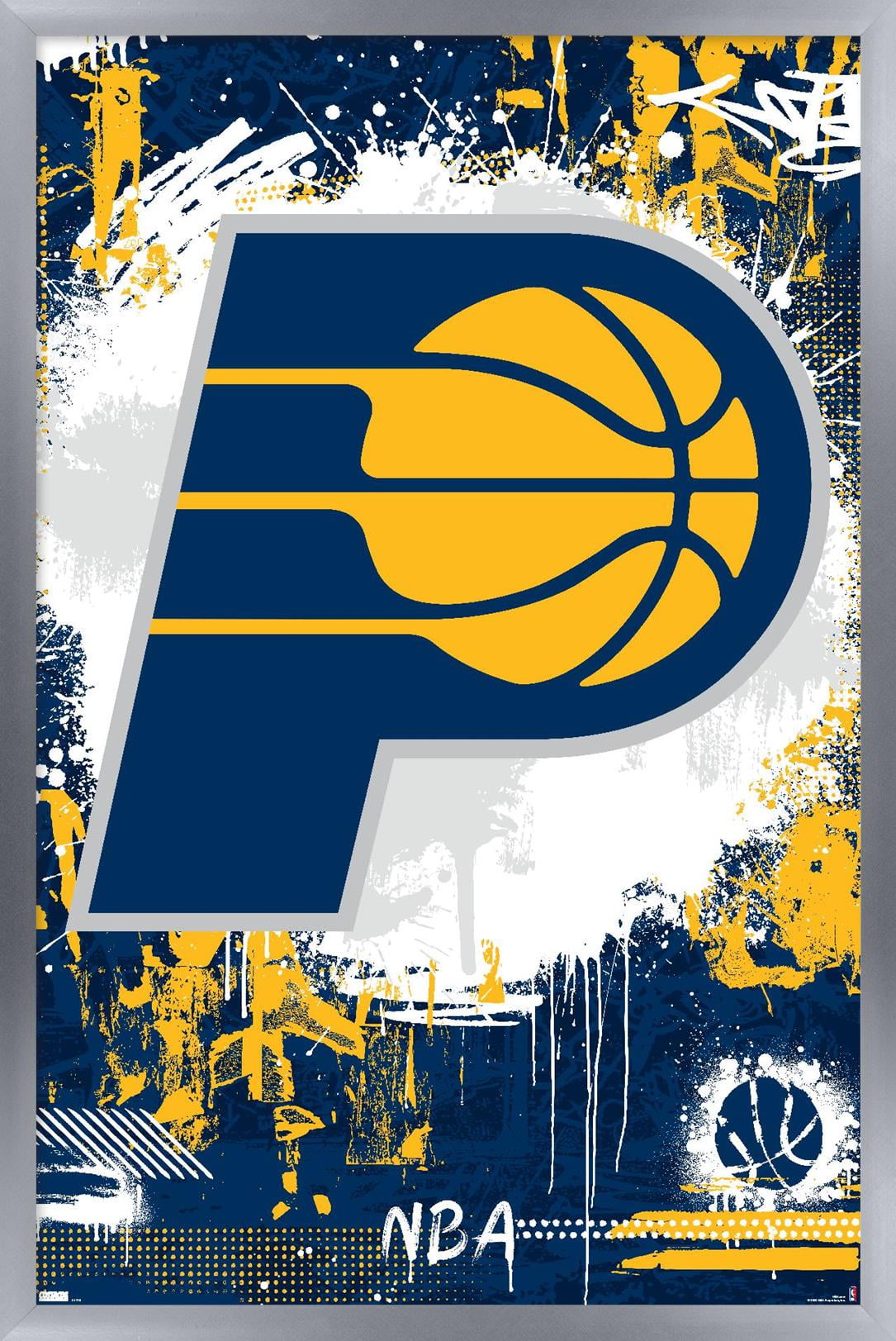NBA Indiana Pacers - Maximalist Logo 23 Wall Poster, 14.725" x 22.375 ...