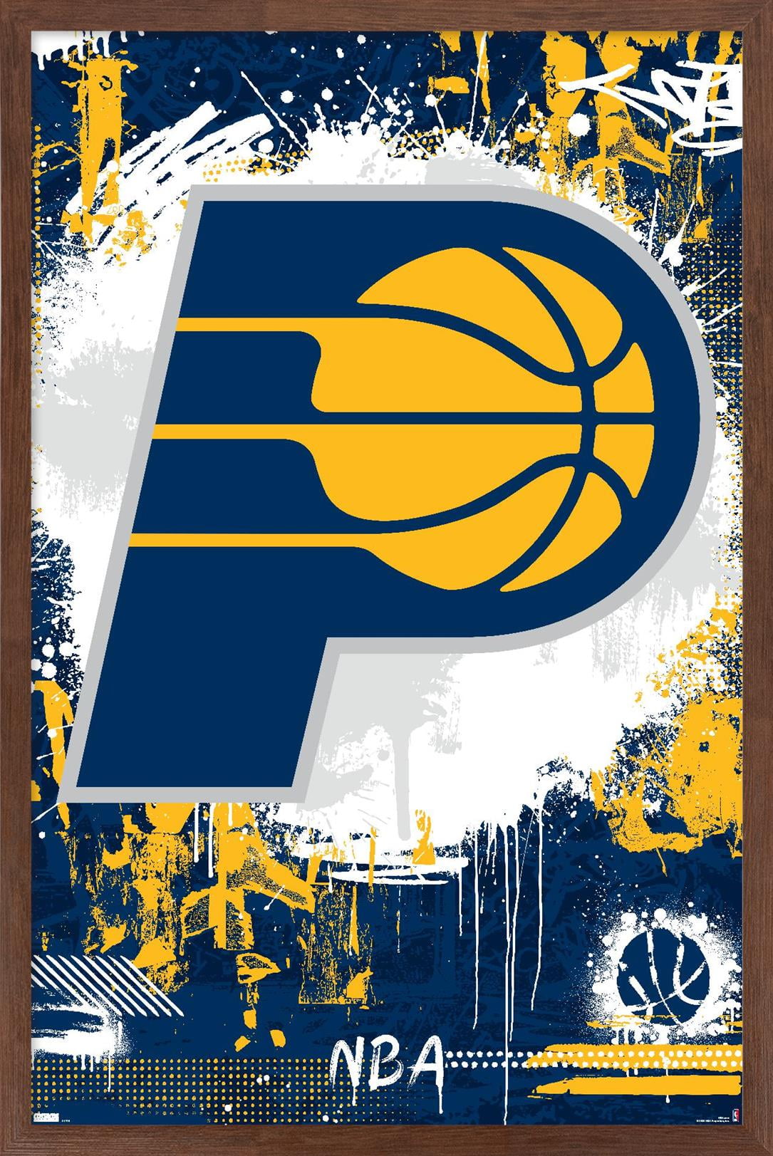 NBA Indiana Pacers - Maximalist Logo 23 Wall Poster, 14.725" x 22.375 ...