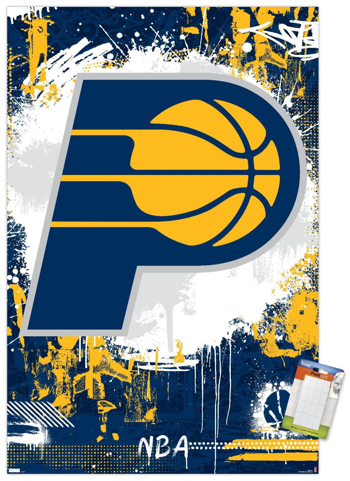 NBA Indiana Pacers - Maximalist Logo 23 Wall Poster, 22.375" x 34 ...