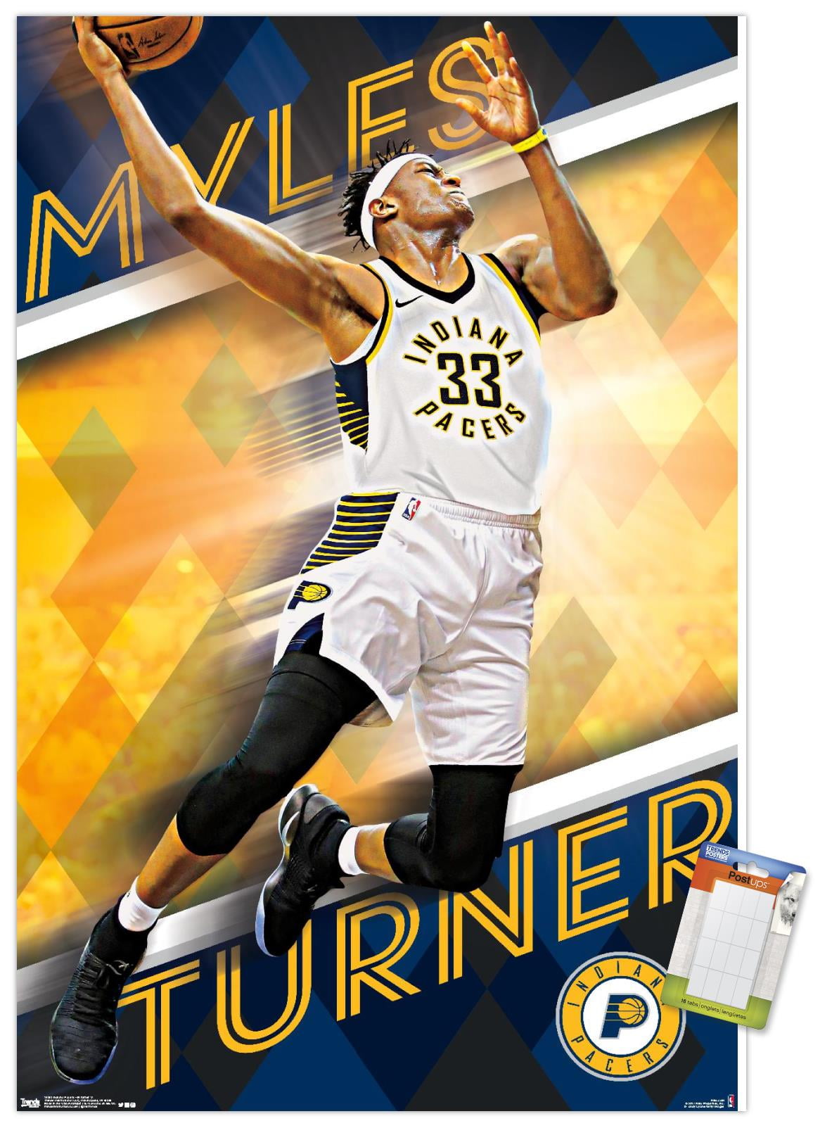 NBA Indiana Pacers - Myles Turner 17 Wall Poster, 14.725" x 22.375 ...