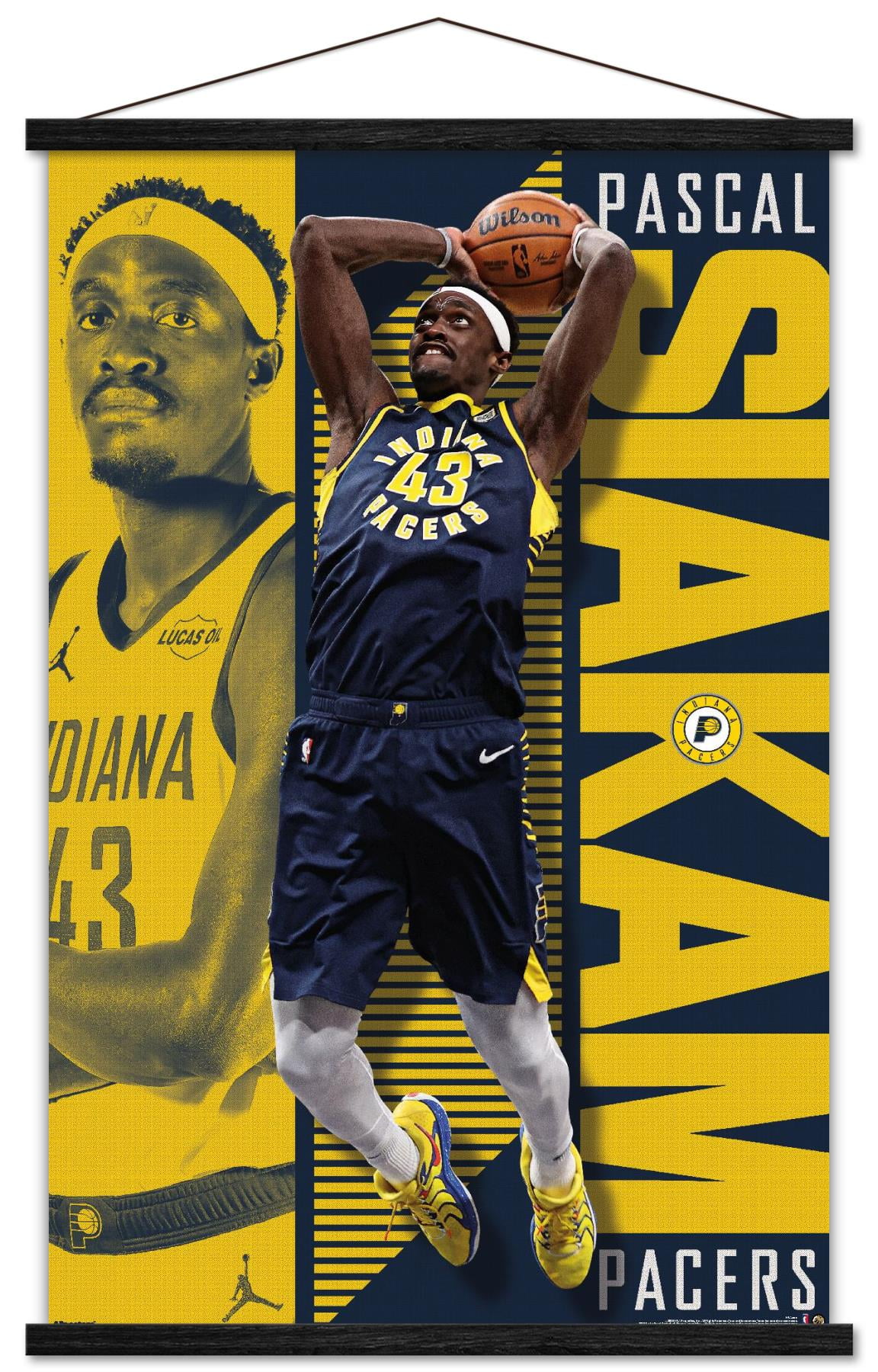 NBA Indiana Pacers - Pascal Siakam 25 Wall Poster with Magnetic Frame ...