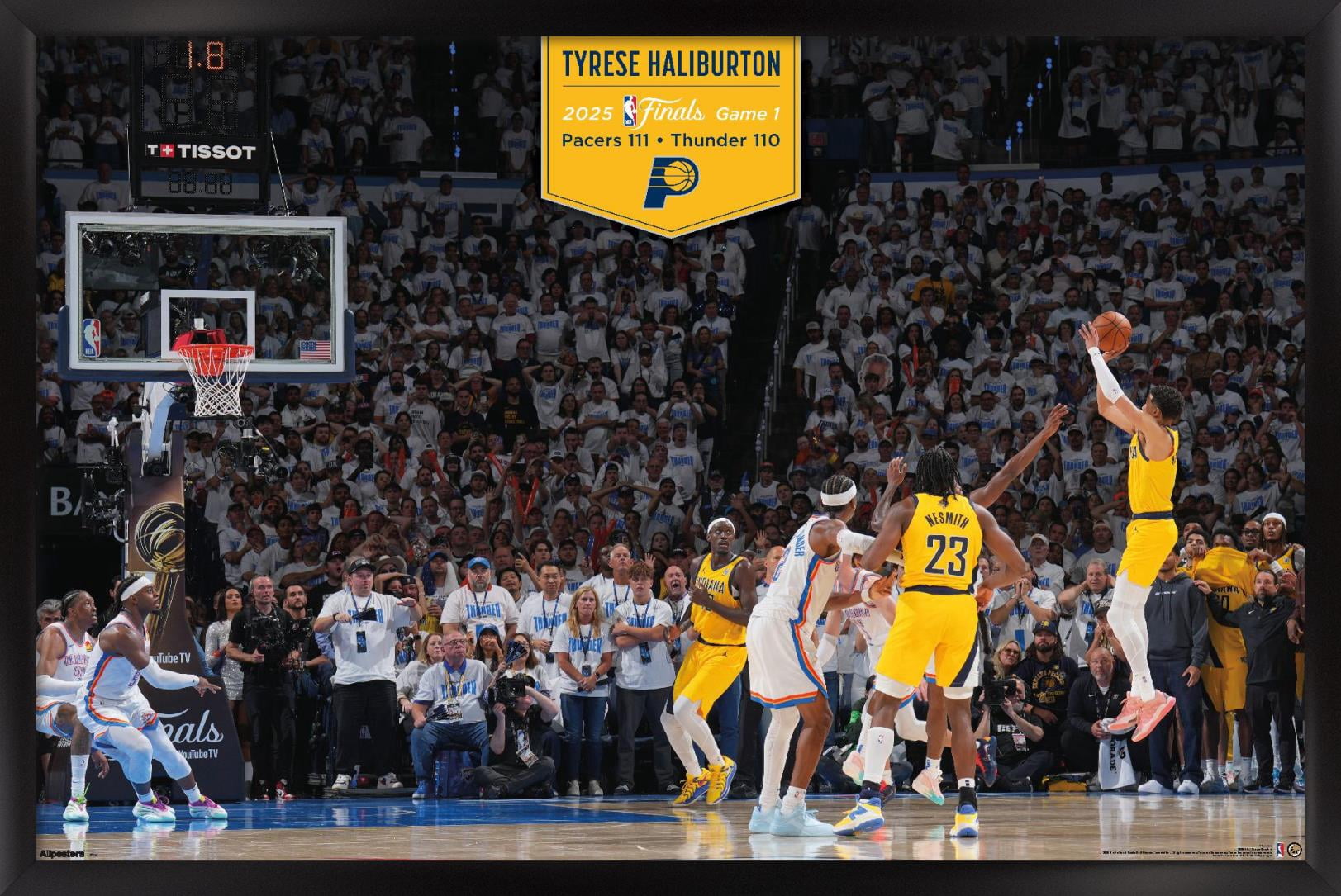 NBA Indiana Pacers - Tyrese Haliburton The Shot 25 Wall Poster, 22.375 ...