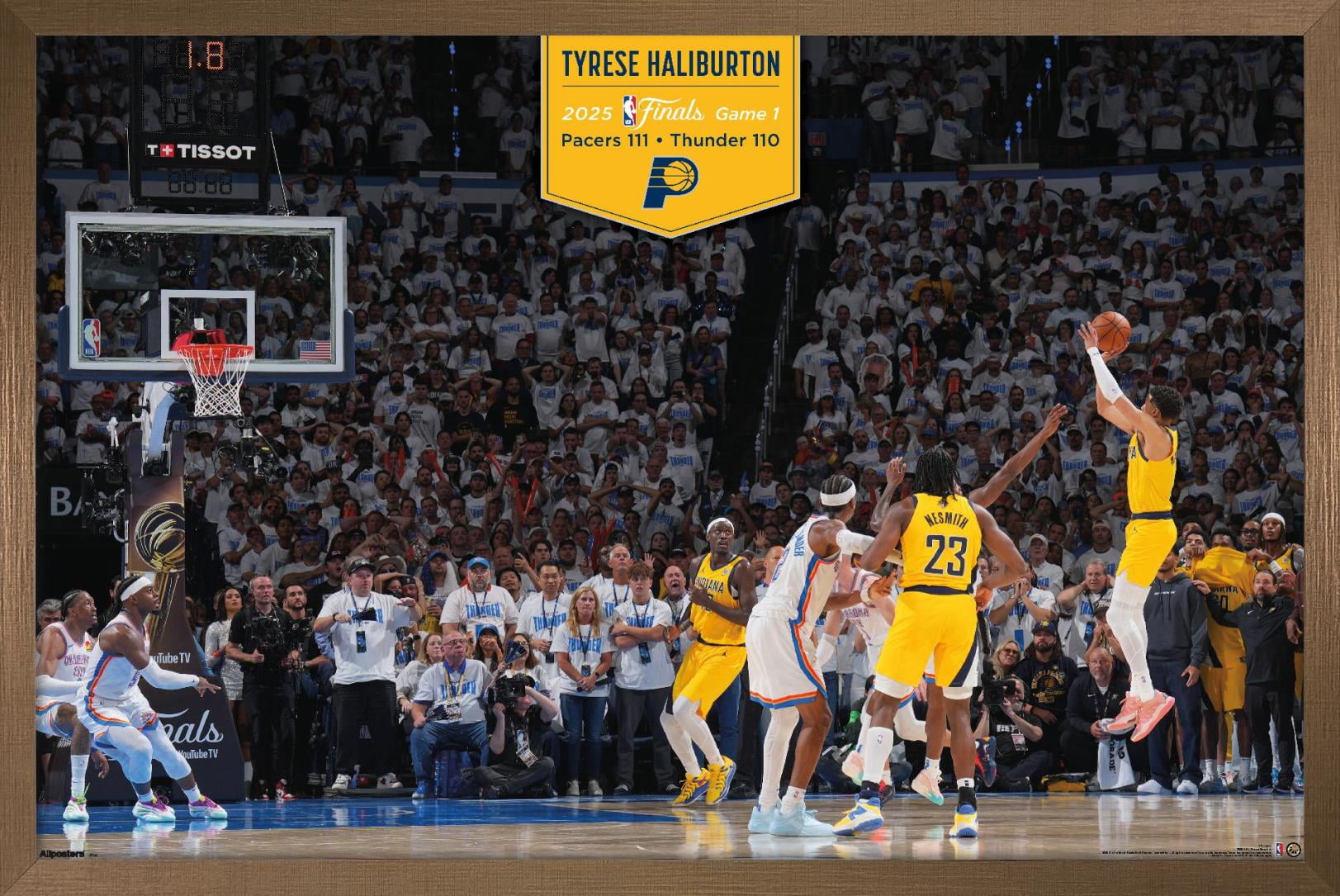 NBA Indiana Pacers - Tyrese Haliburton The Shot 25 Wall Poster, 22.375 ...