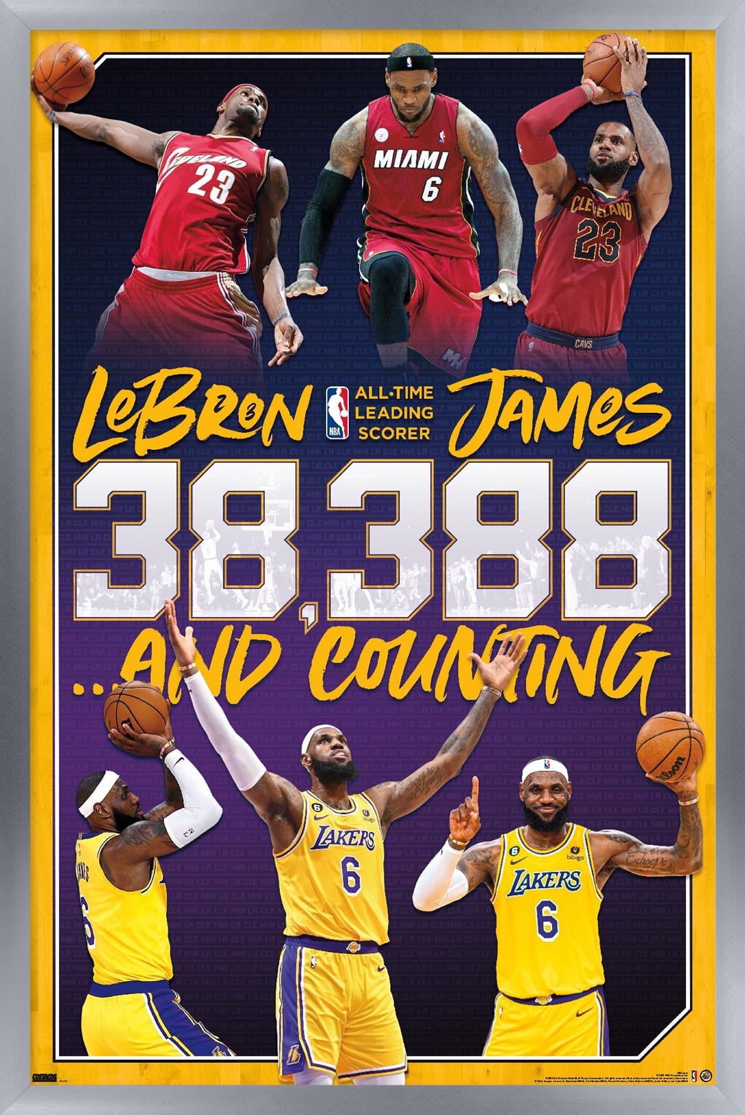 NBA League - LeBron James All-Time Scoring Leader Wall Poster, 14.725 ...