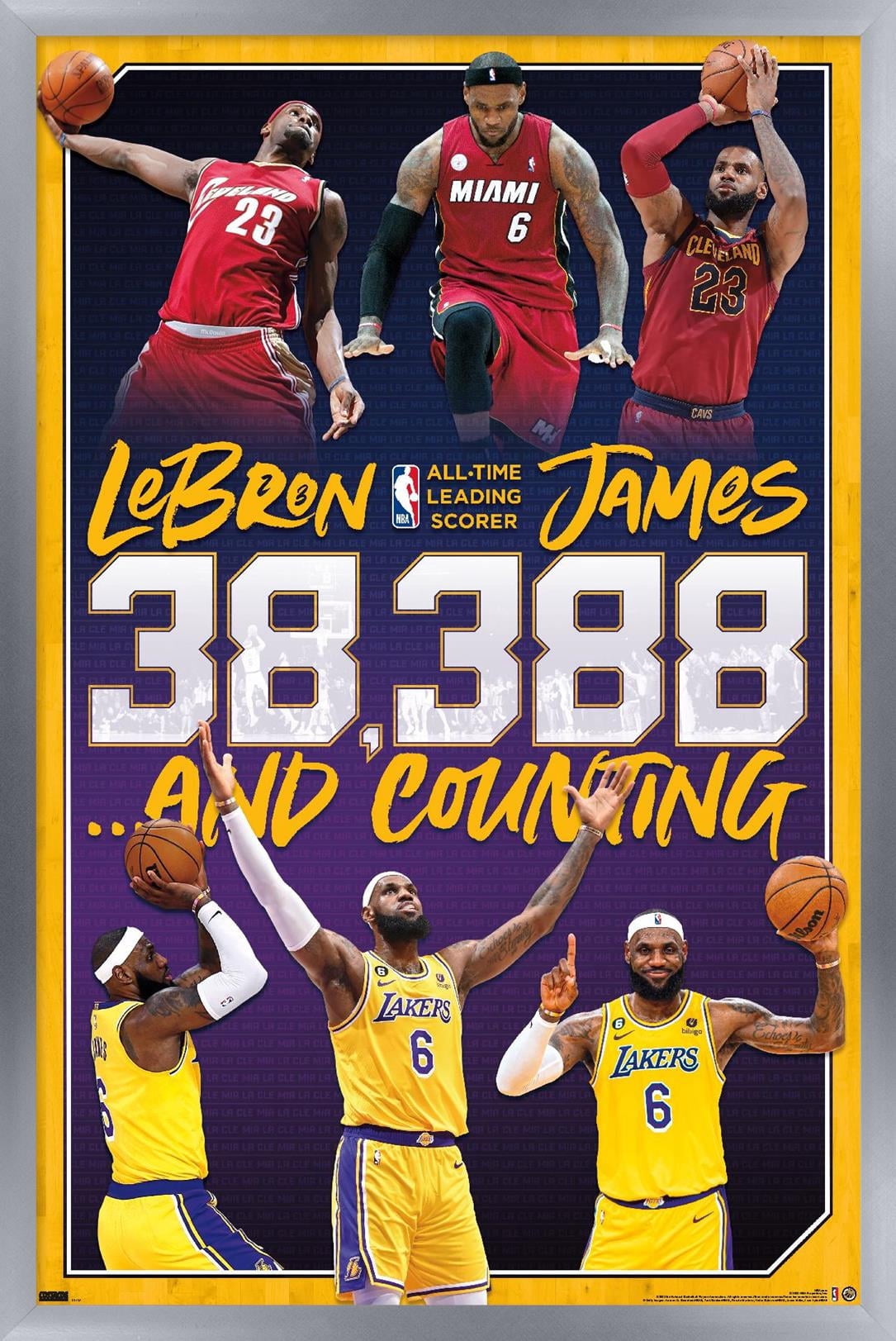 NBA League - LeBron James All-Time Scoring Leader Wall Poster, 22.375 ...