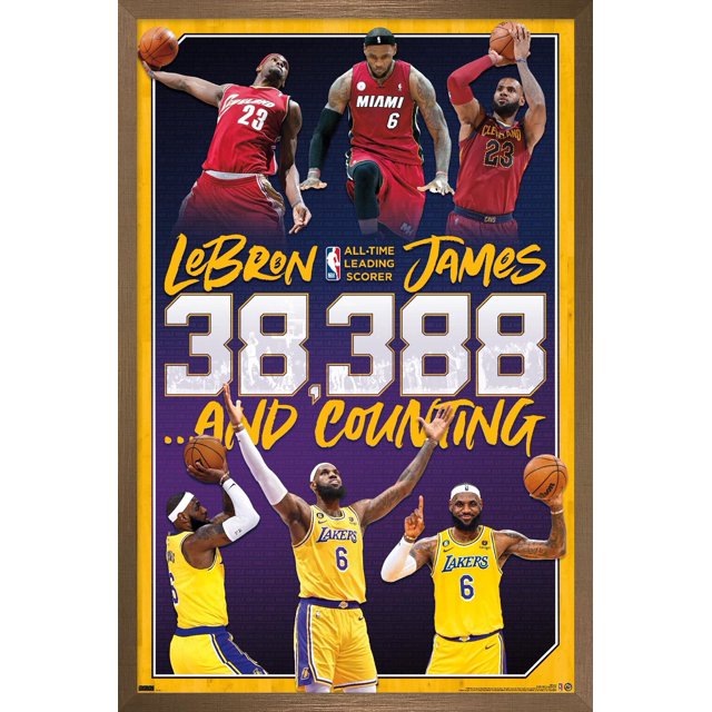 NBA League - LeBron James All-Time Scoring Leader Wall Poster, 22.375 ...