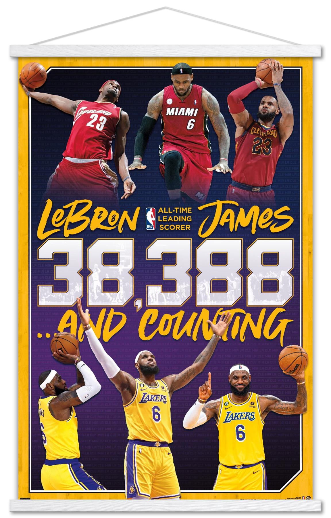 NBA League - LeBron James All-Time Scoring Leader Wall Poster with ...