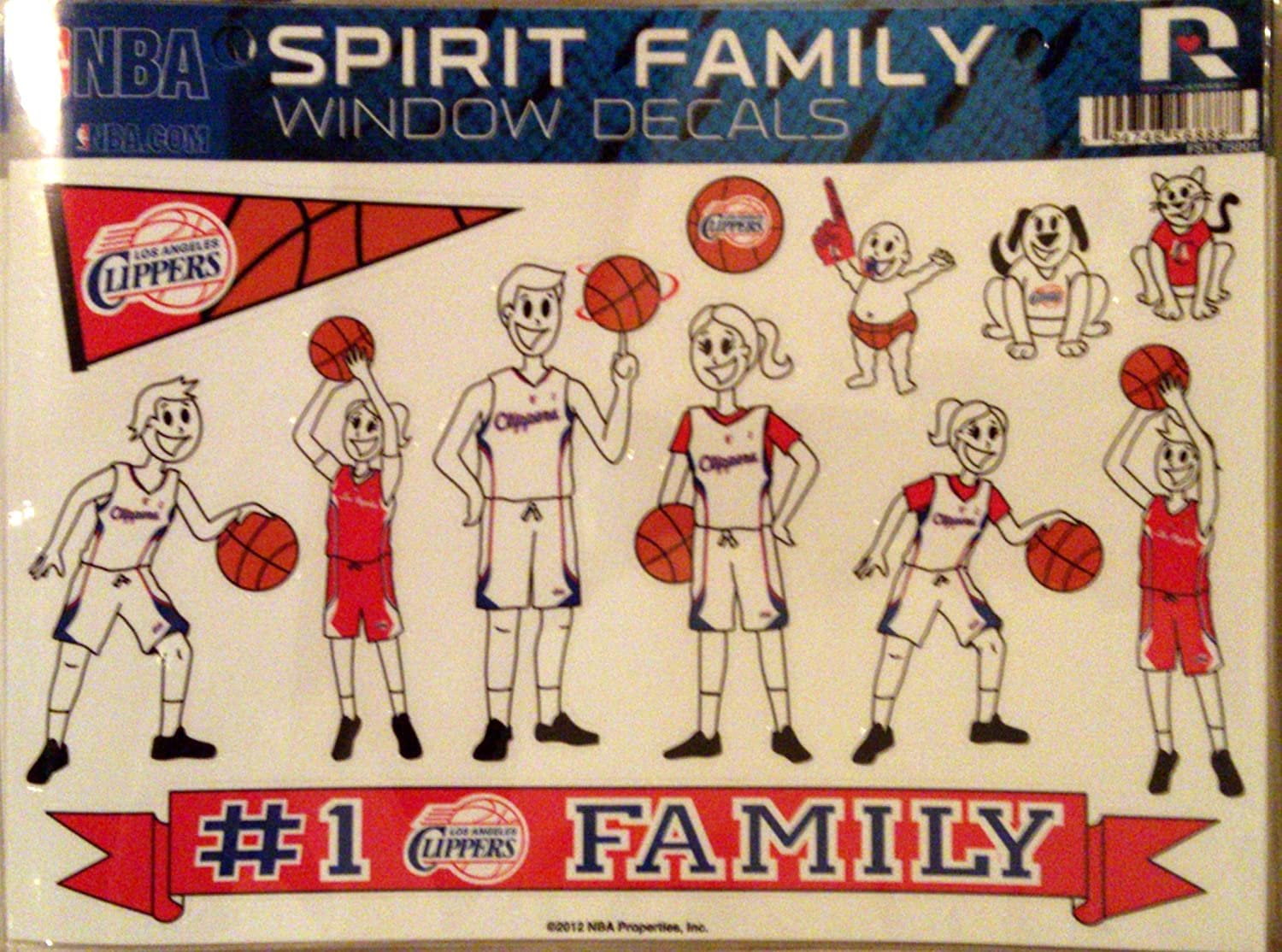 NBA Los Angeles Clippers Family Decals Sheet - Walmart.com