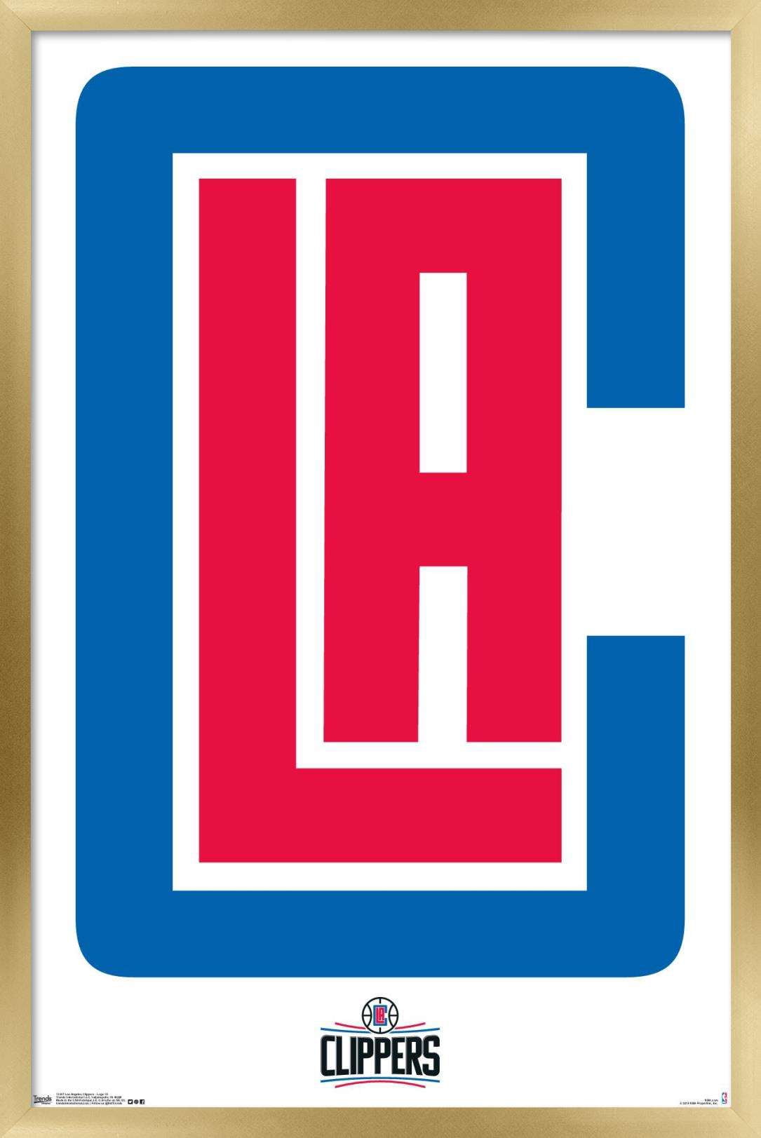 NBA Los Angeles Clippers - Logo 15 Wall Poster, 22.375" x 34", Framed ...