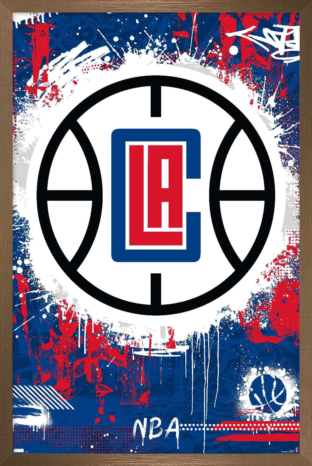 NBA Los Angeles Clippers - Maximalist Logo 23 Wall Poster, 22.375" x 34 ...
