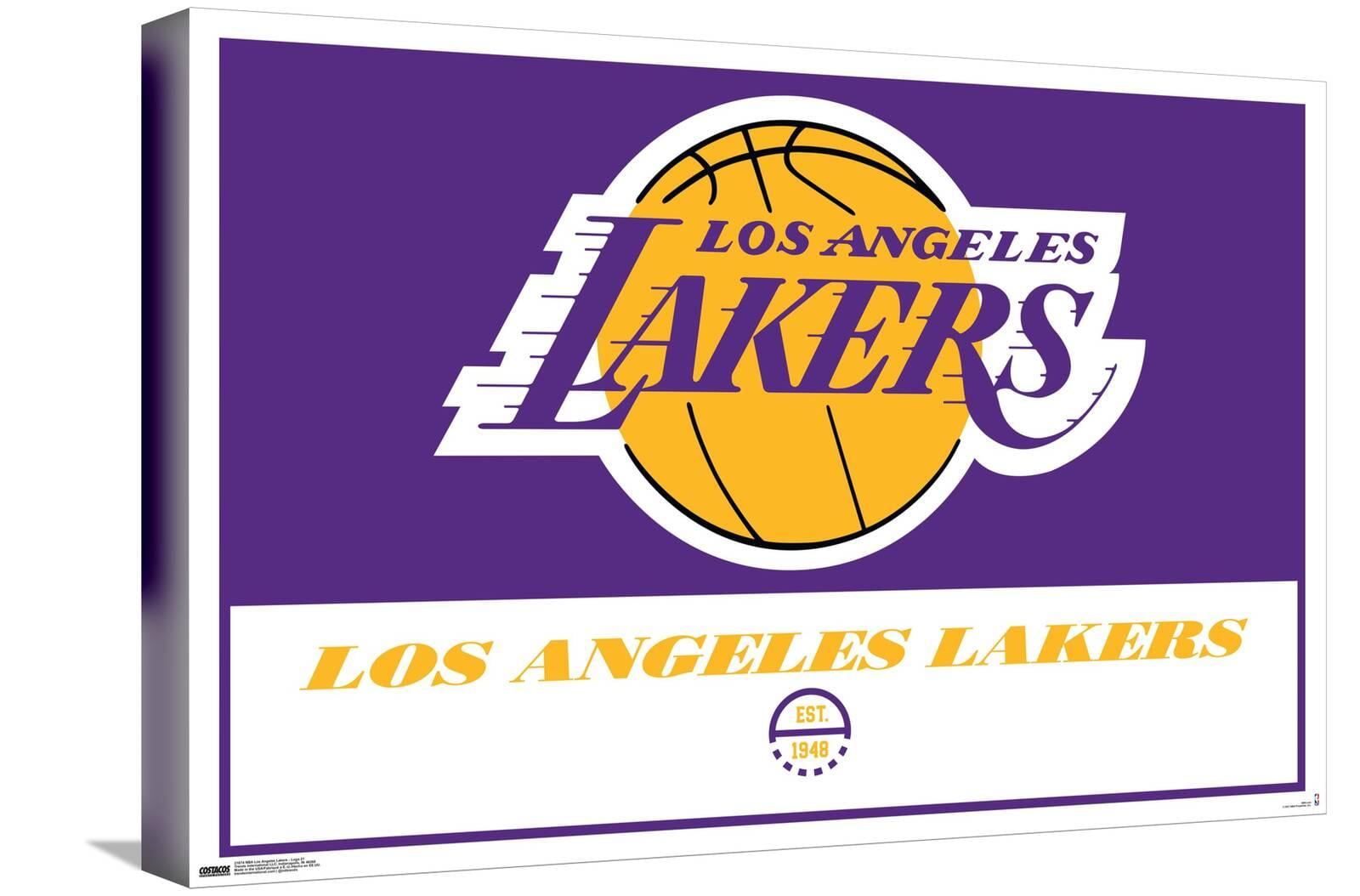 NBA Los Angeles Lakers - Logo 21 Canvas Wall Poster, 14.725" x 22.375 ...