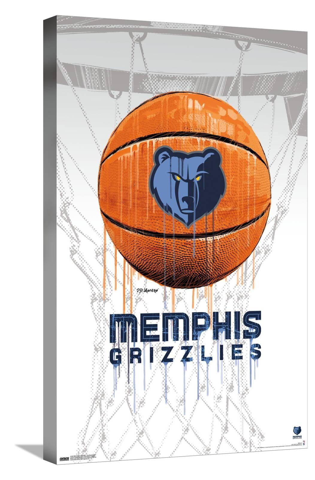 NBA Memphis Grizzlies - Drip Basketball 21 Canvas Wall Poster, 14.725 ...
